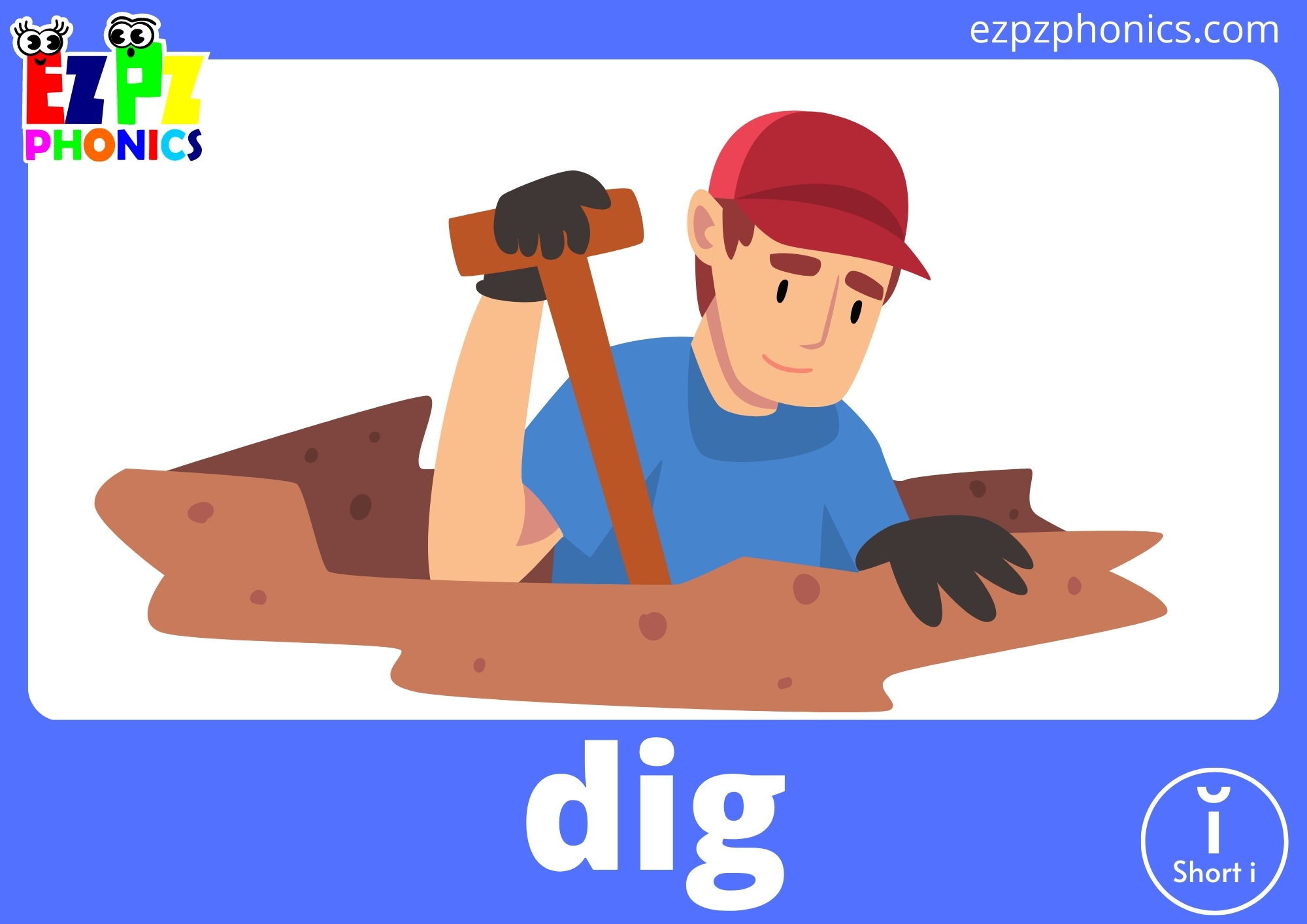 I Short Vowel CVC Words Flashcards - ezpzphonics.com