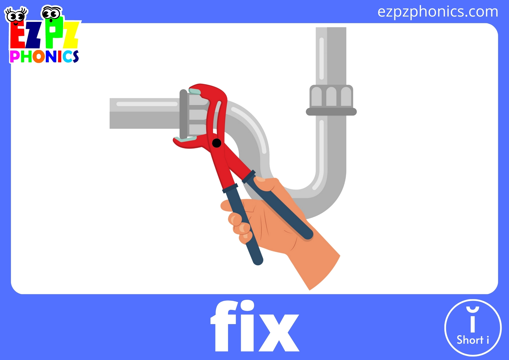 I Short Vowel CVC Words Flashcards - ezpzphonics.com