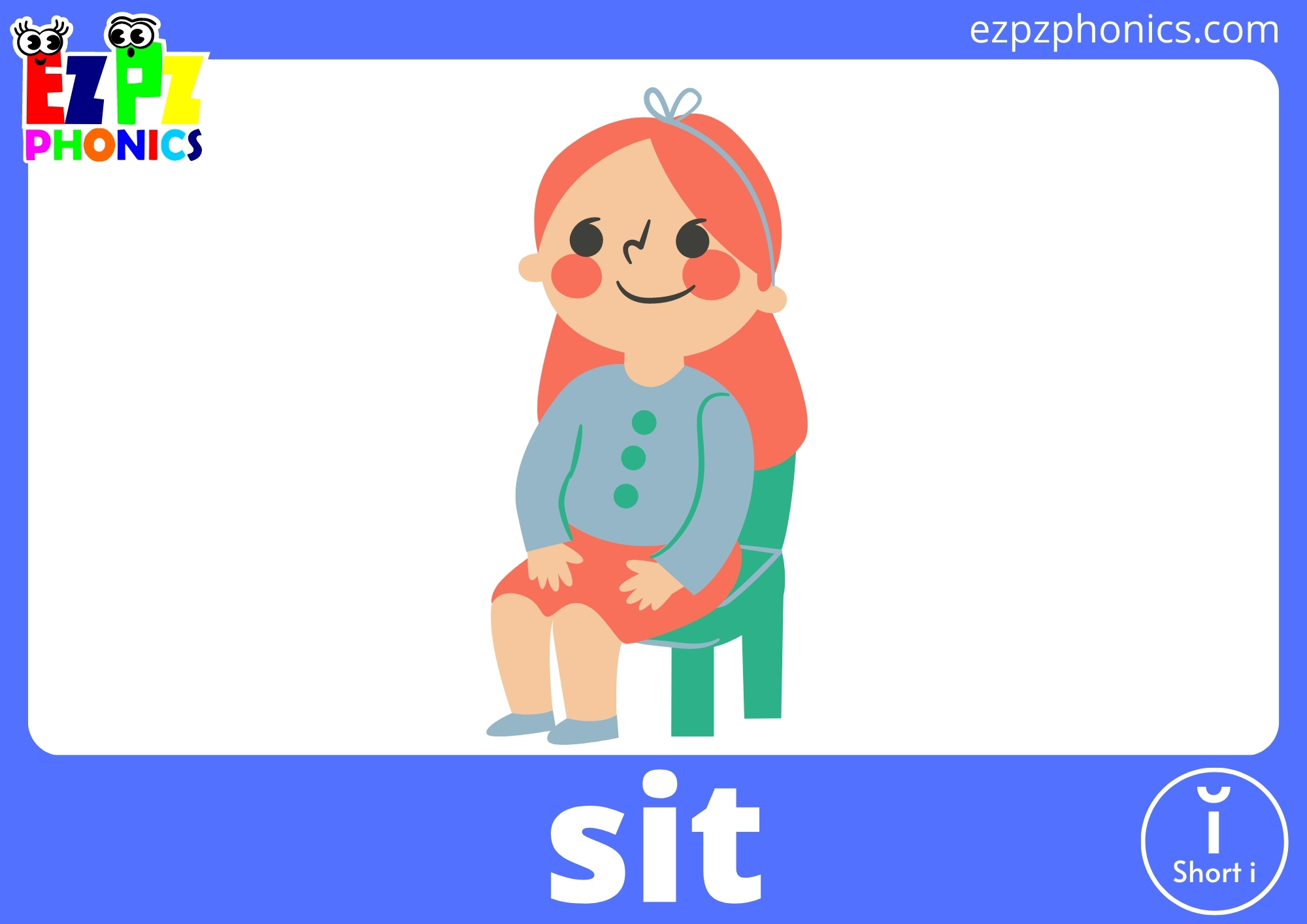 I Short Vowel CVC Words Flashcards - ezpzphonics.com