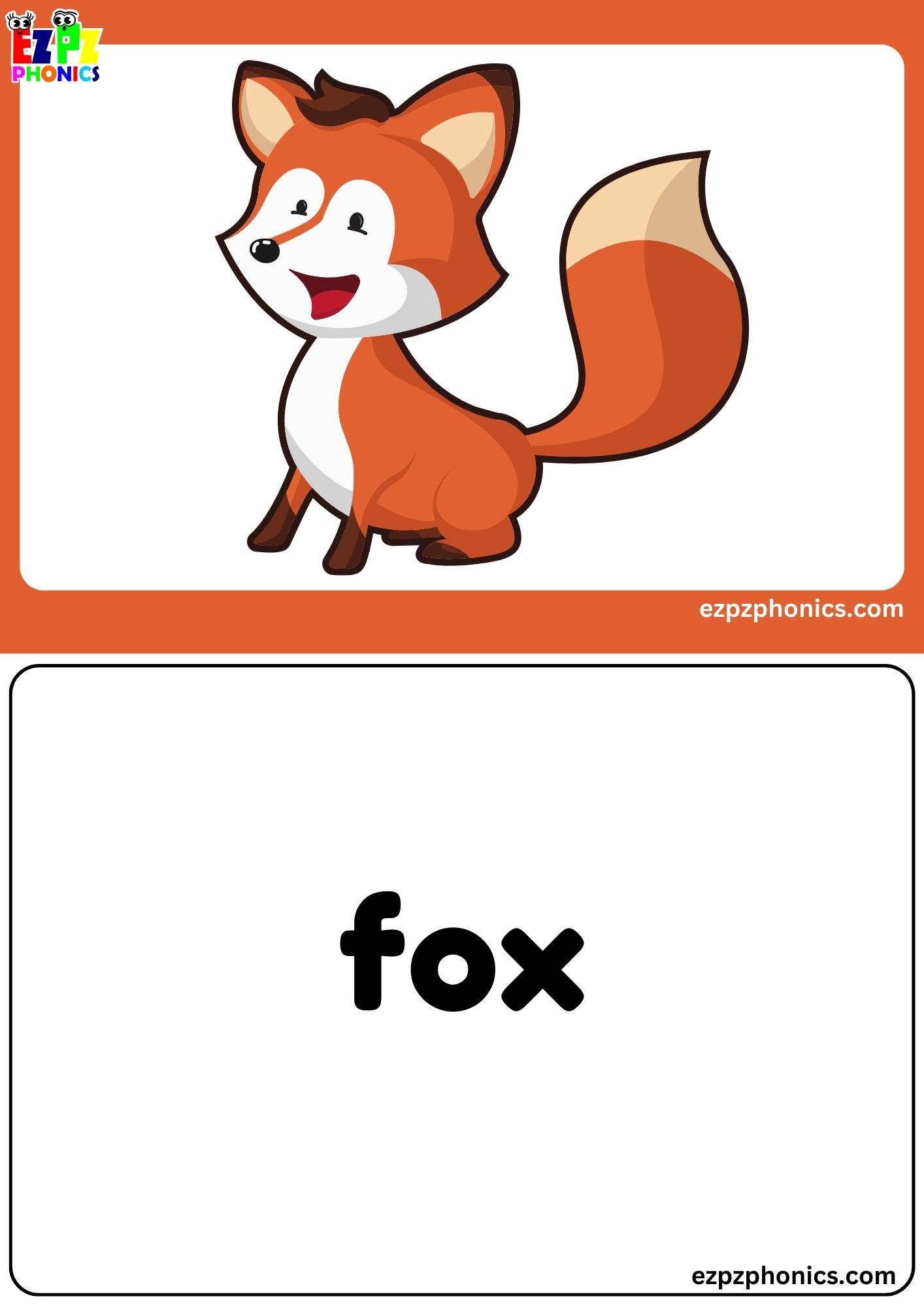 Letter F Free Kindergarten Phonics Alphabet Letter Sounds Flashcards ...