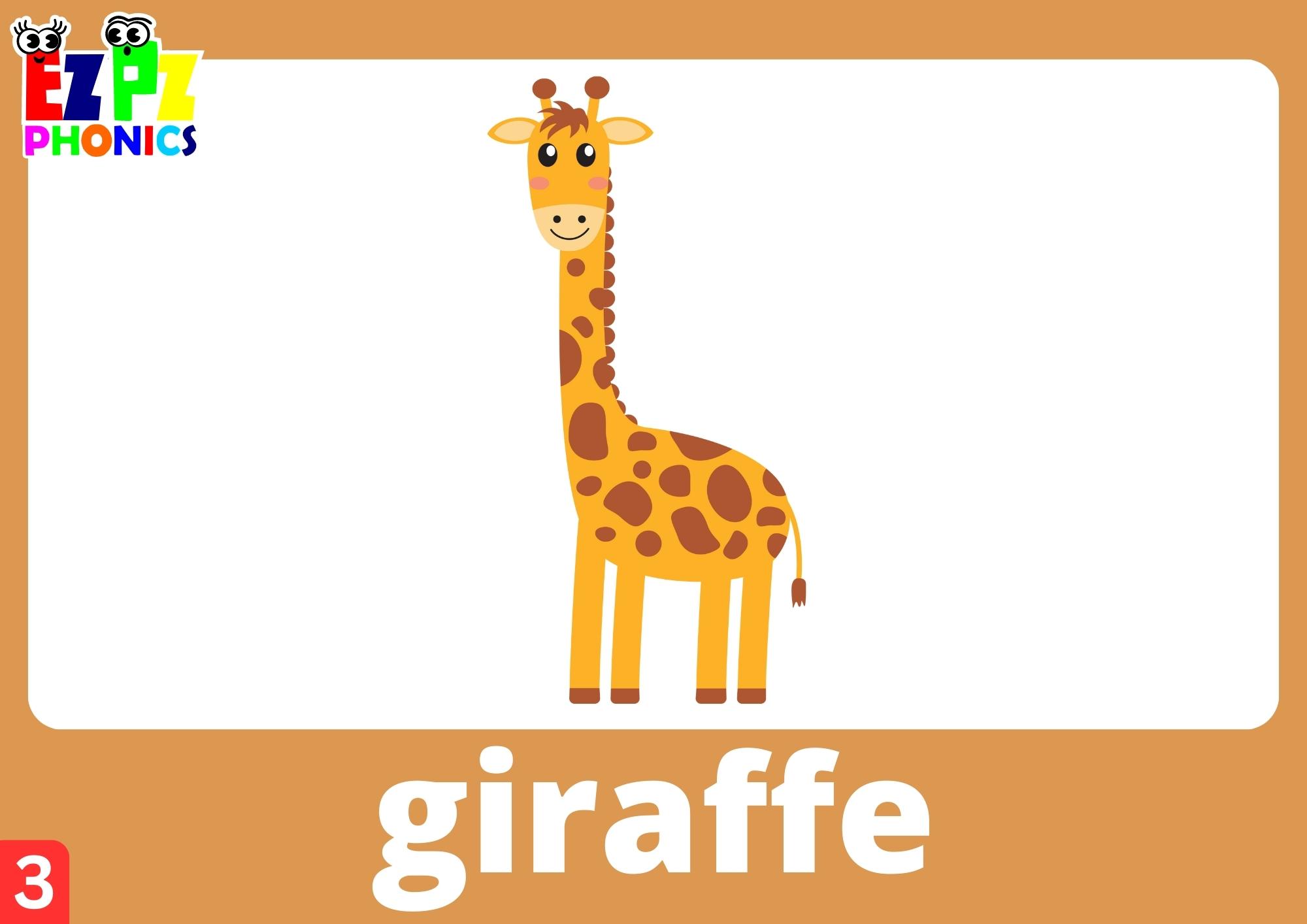 Letter Gg Words Phonics Flashcards with Images and Words Free Printable ...