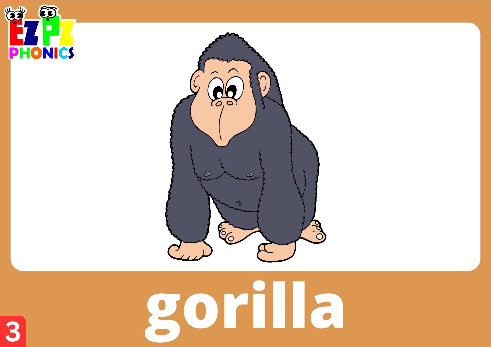 Letter Gg Words Phonics Flashcards with Images and Words Free Printable ...