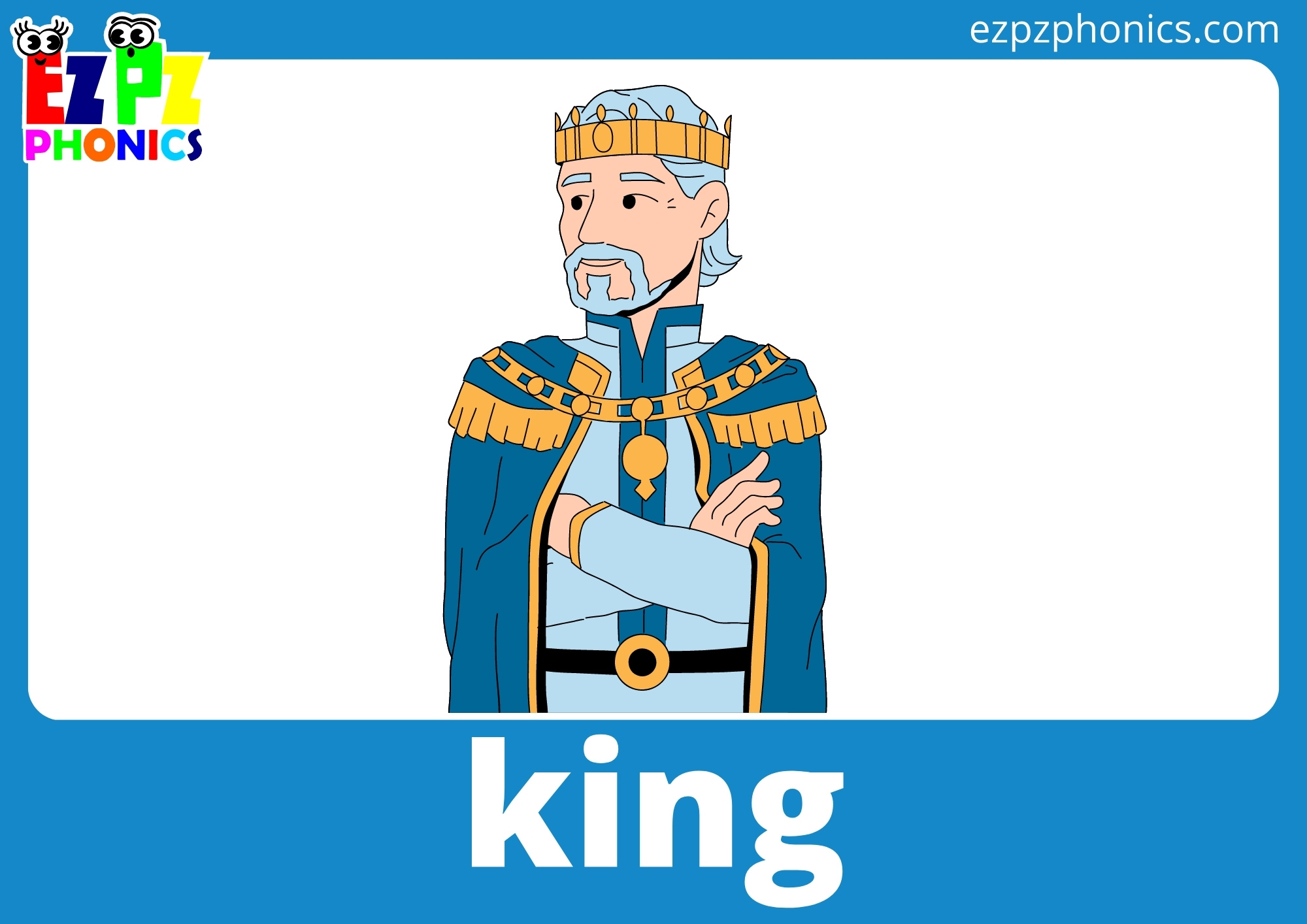 K Beginning Sounds Full Page Flashcards with Words Phonics Alphabet ...