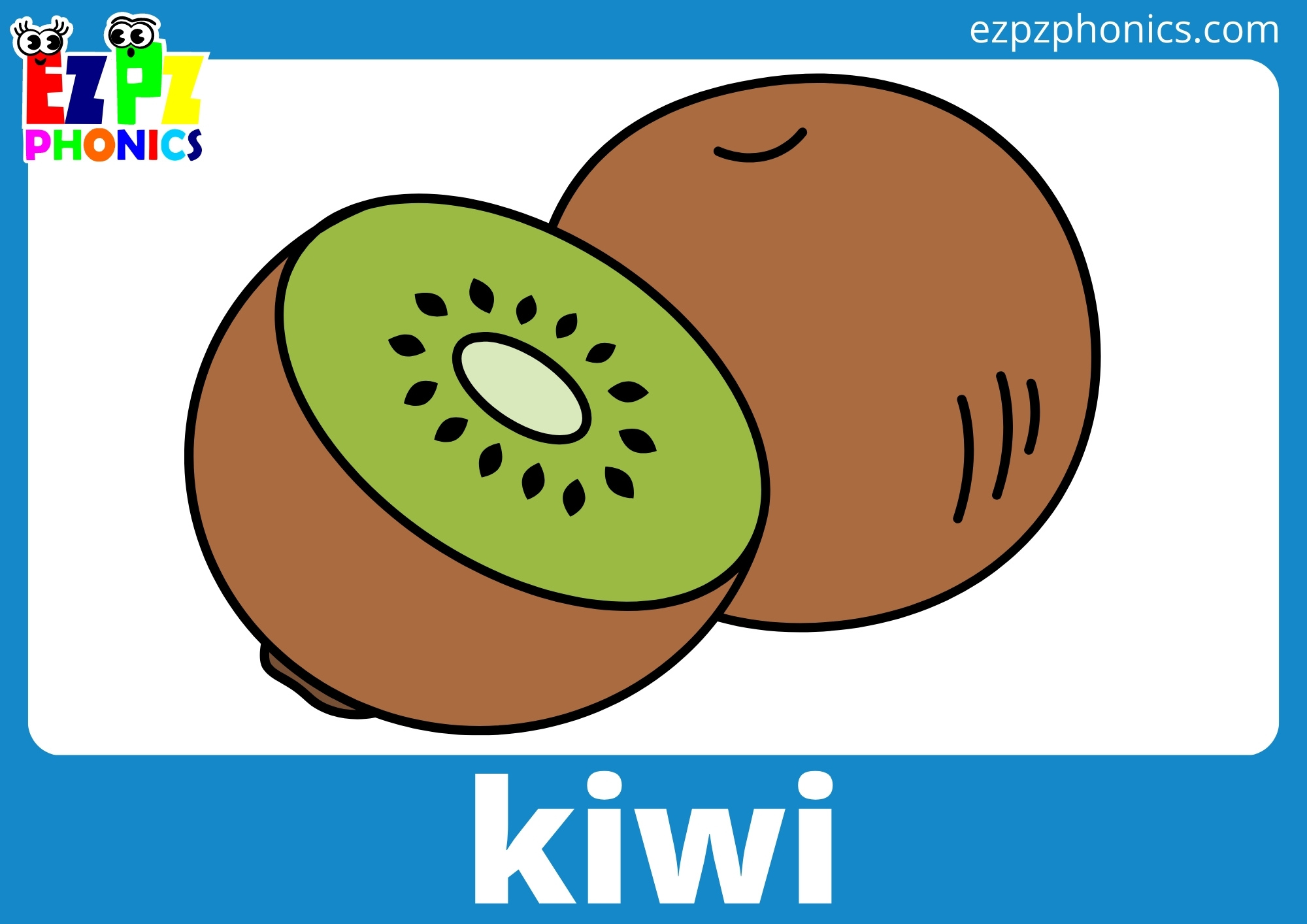 K Beginning Sounds Full Page Flashcards with Words Phonics Alphabet ...