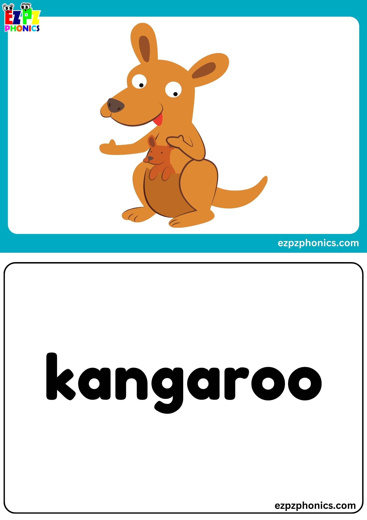 Letter K Free Kindergarten Phonics Alphabet Letter Sounds Flashcards ...