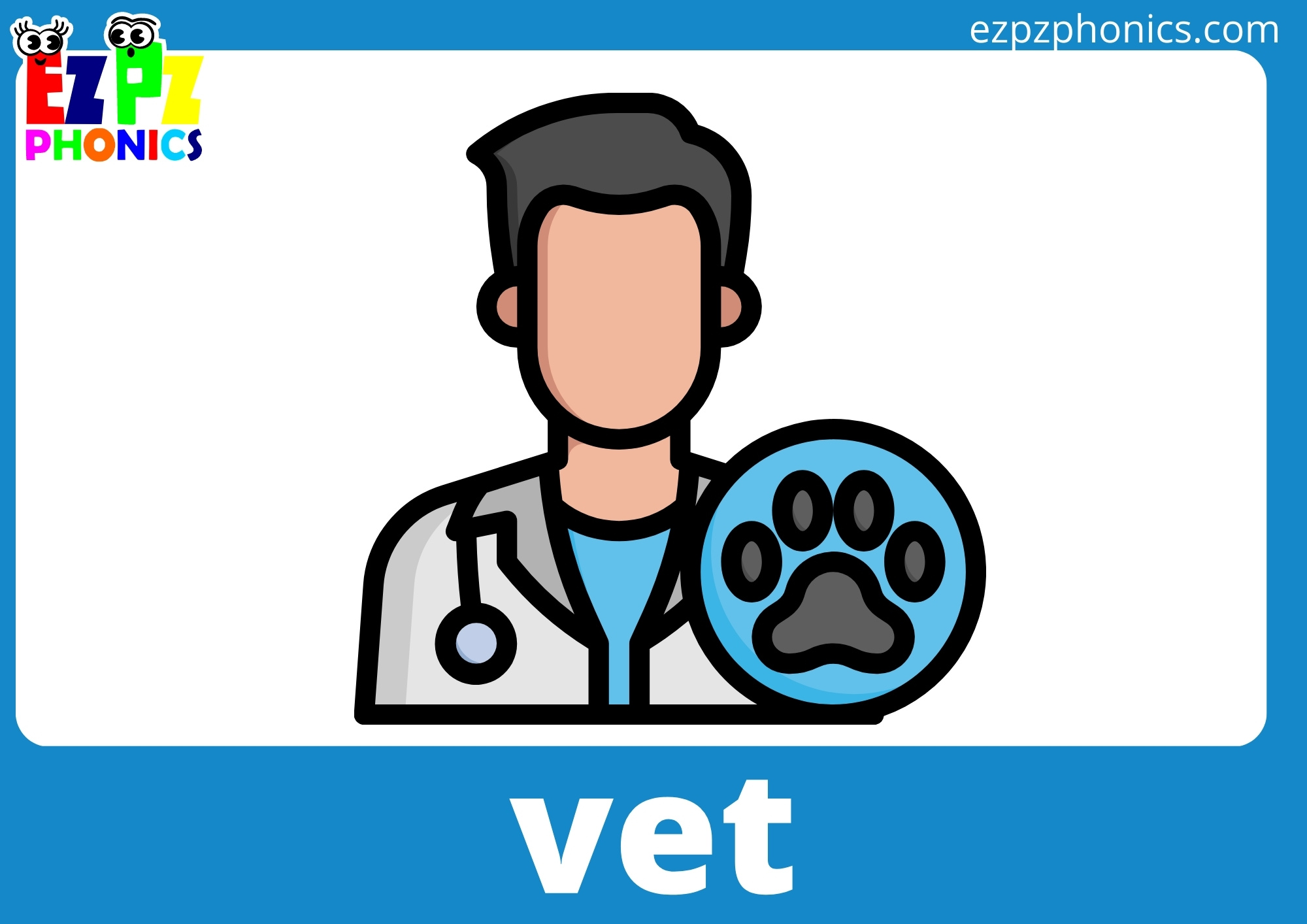 V Beginning Sounds Full Page Flashcards with Words Phonics Alphabet ...