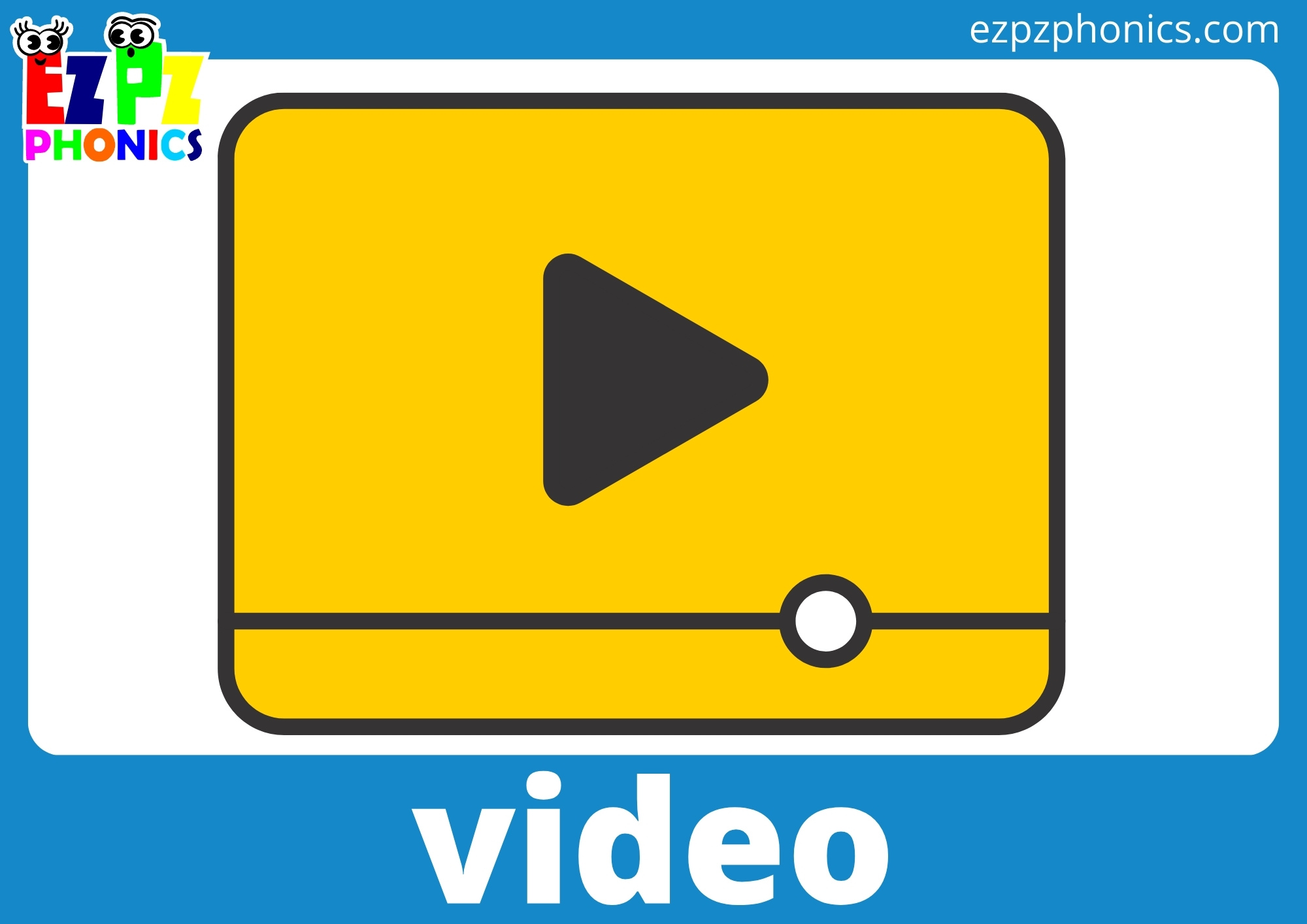 V Beginning Sounds Full Page Flashcards with Words Phonics Alphabet ...