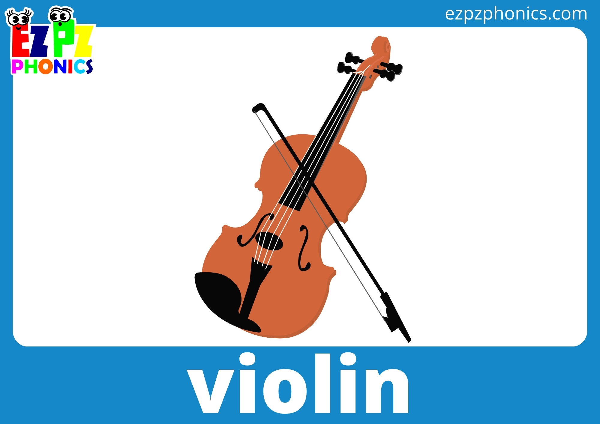 V Beginning Sounds Full Page Flashcards with Words Phonics Alphabet ...