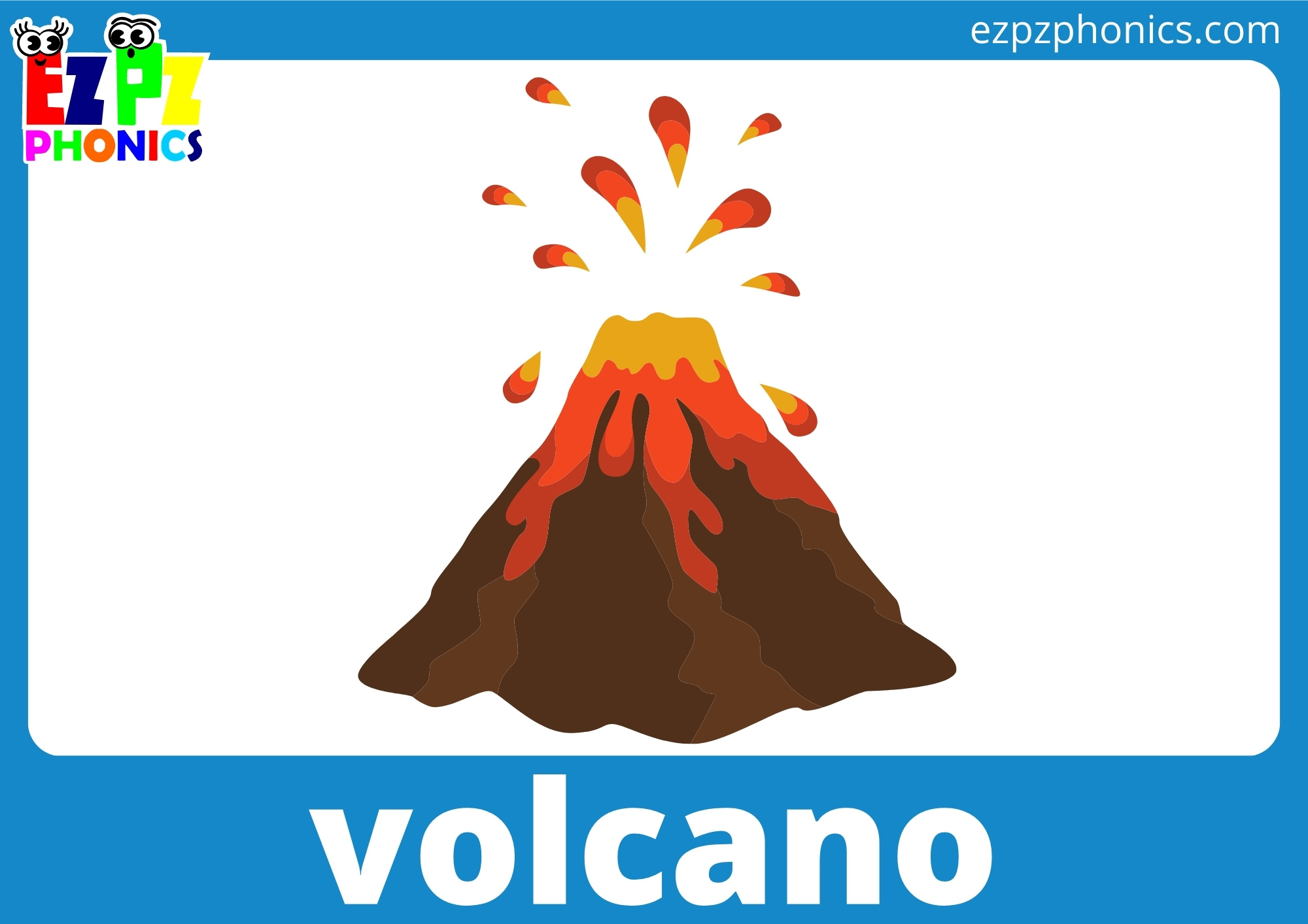 V Beginning Sounds Full Page Flashcards with Words Phonics Alphabet ...