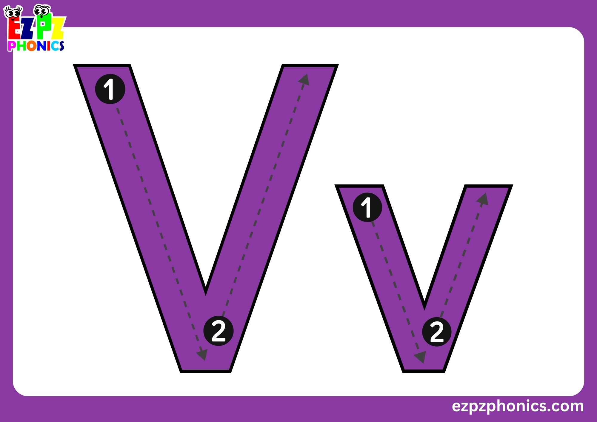 Letter V Free Kindergarten Phonics Alphabet Letter Sounds Flashcards ...