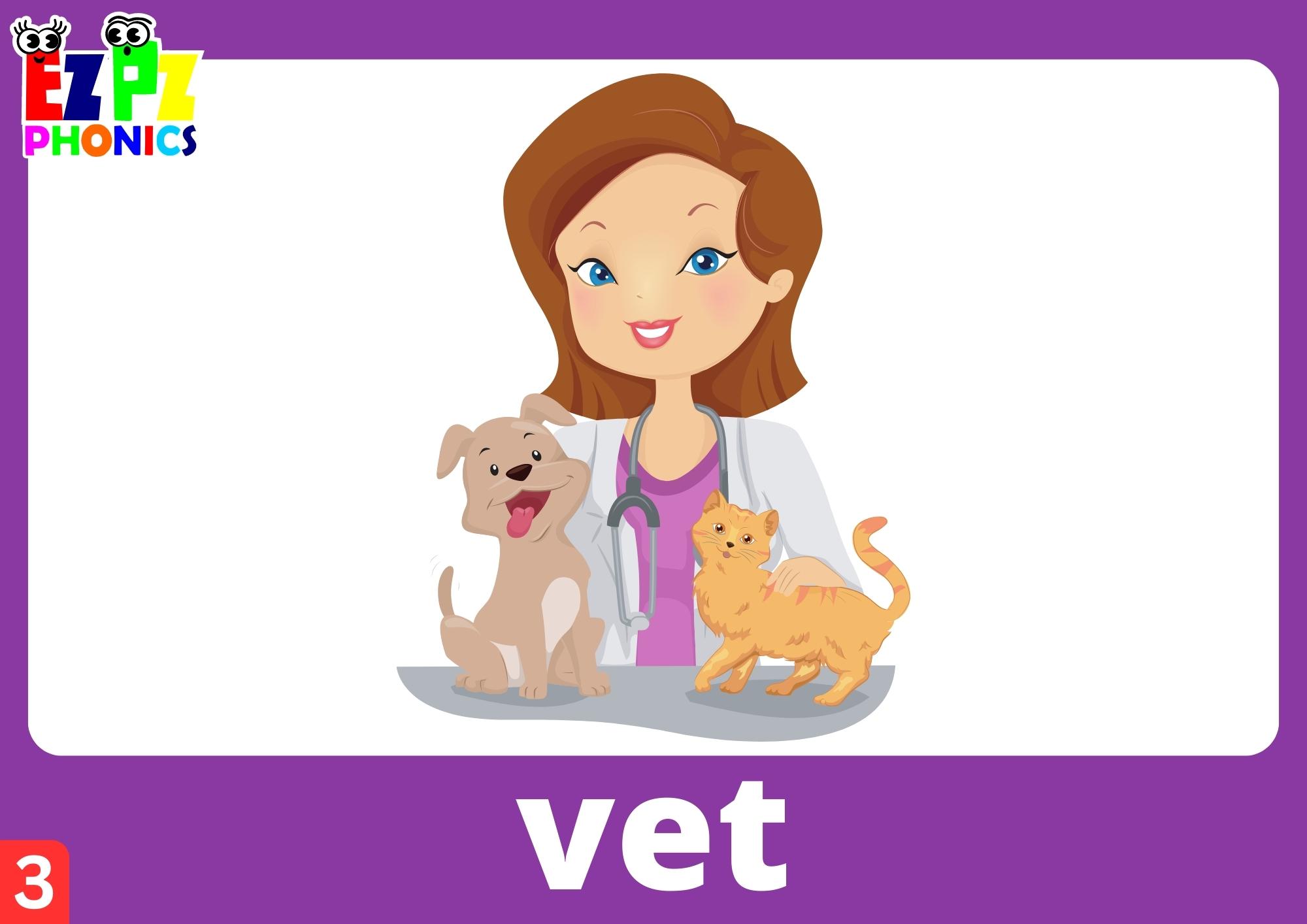 Letter V Words Phonics Flashcards with Images and Words Free Printable ...