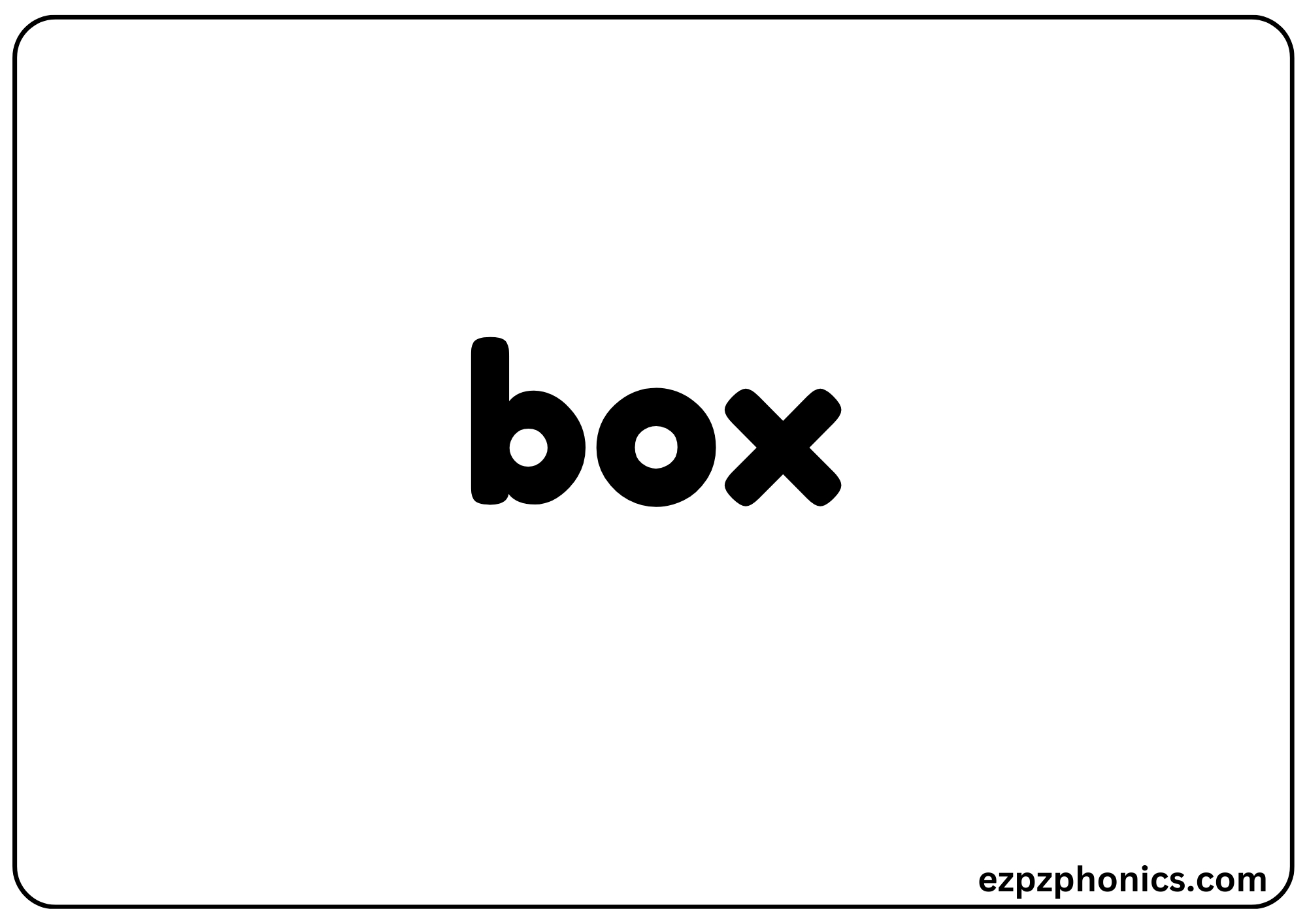 Letter X Free Kindergarten Phonics Alphabet Letter Sounds Flashcards ...