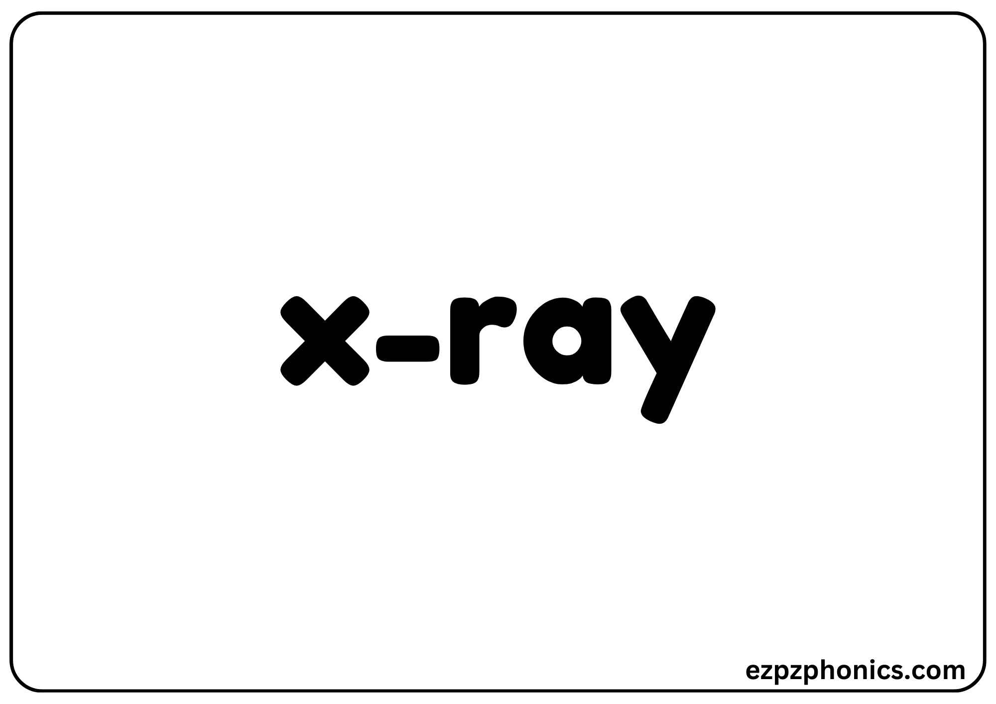 Letter X Free Kindergarten Phonics Alphabet Letter Sounds Flashcards ...