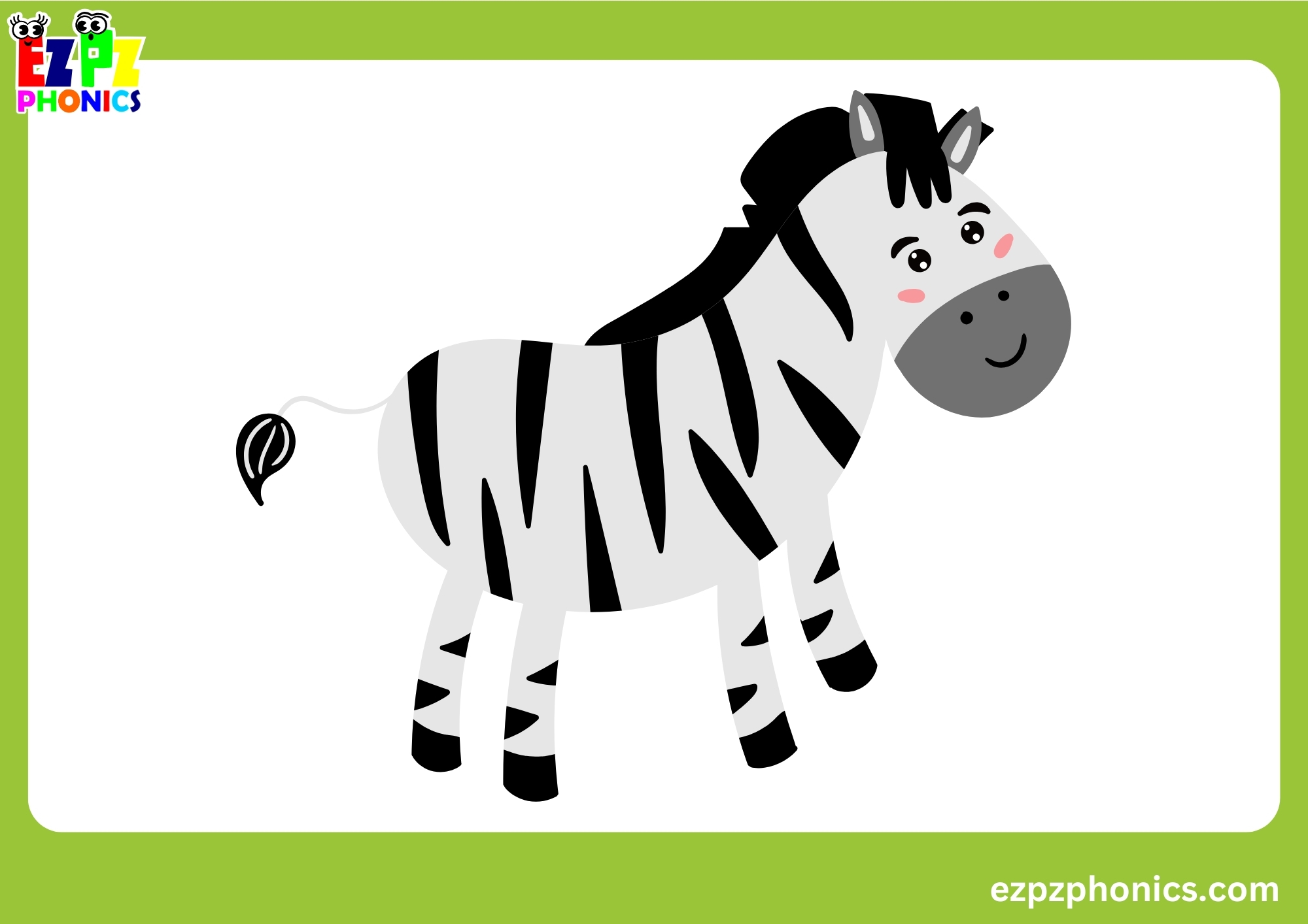 Letter Z Free Kindergarten Phonics Alphabet Letter Sounds Flashcards ...