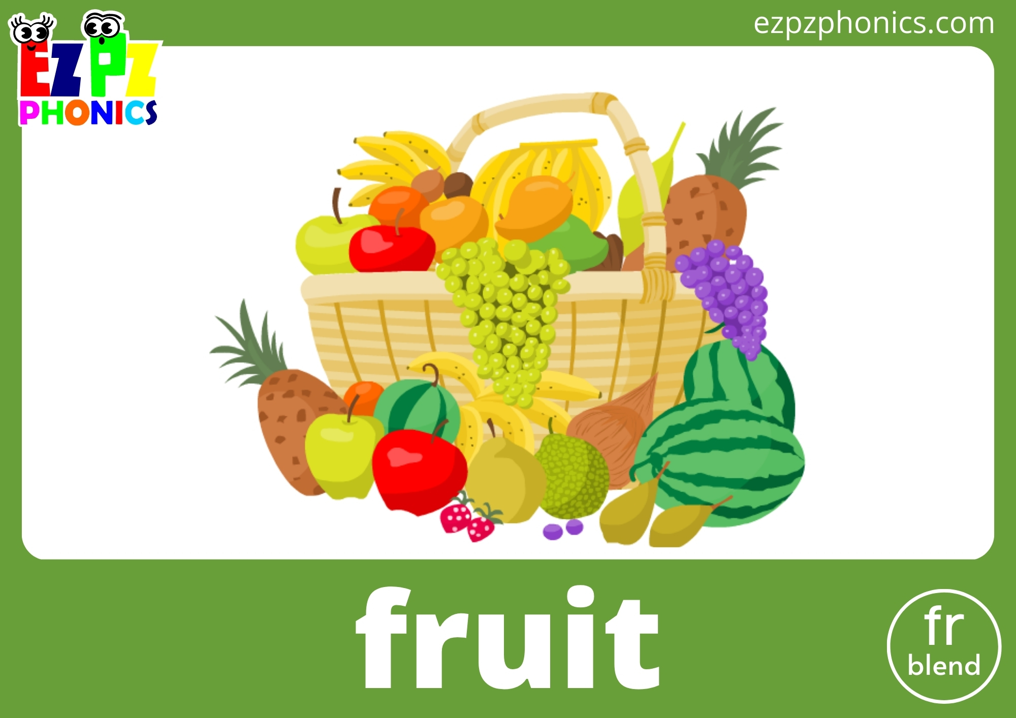 FR Blends Phonics Flashcards with Images and Words Download Free ...