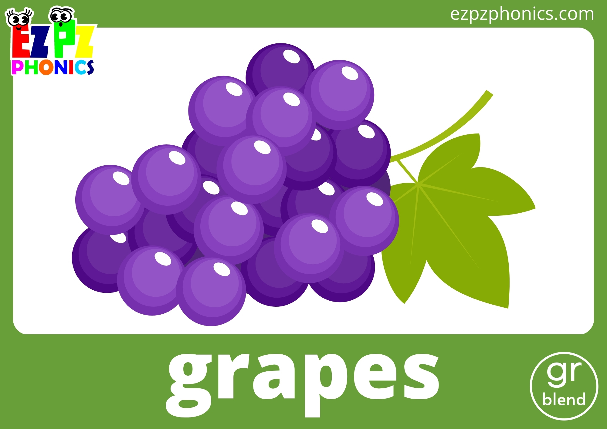 GR Blends Phonics Flashcards with Images and Words Download Free ...