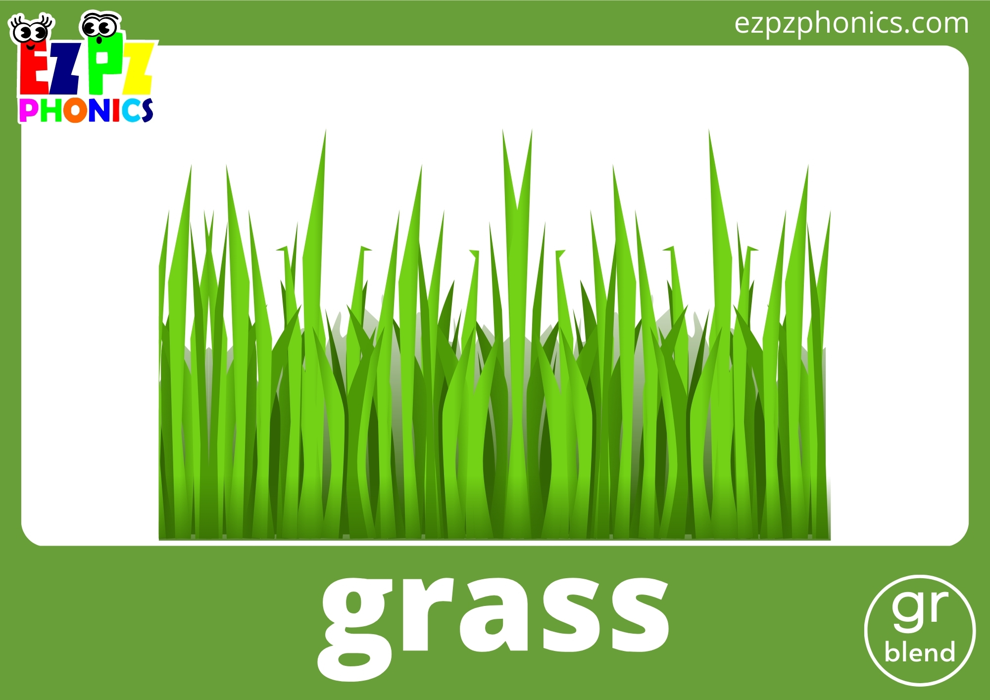 GR Blend Phonics Flashcards - ezpzphonics.com
