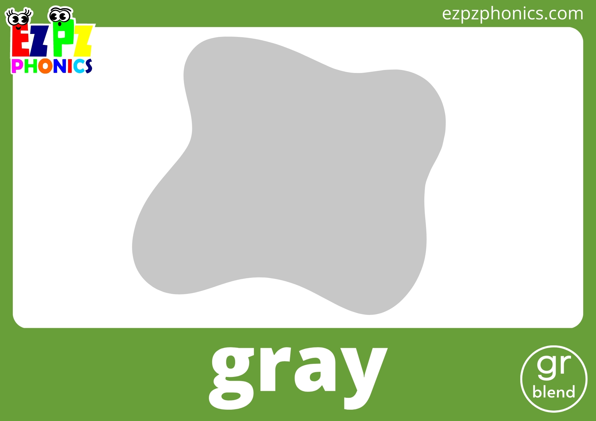 GR Blend Phonics Flashcards - ezpzphonics.com