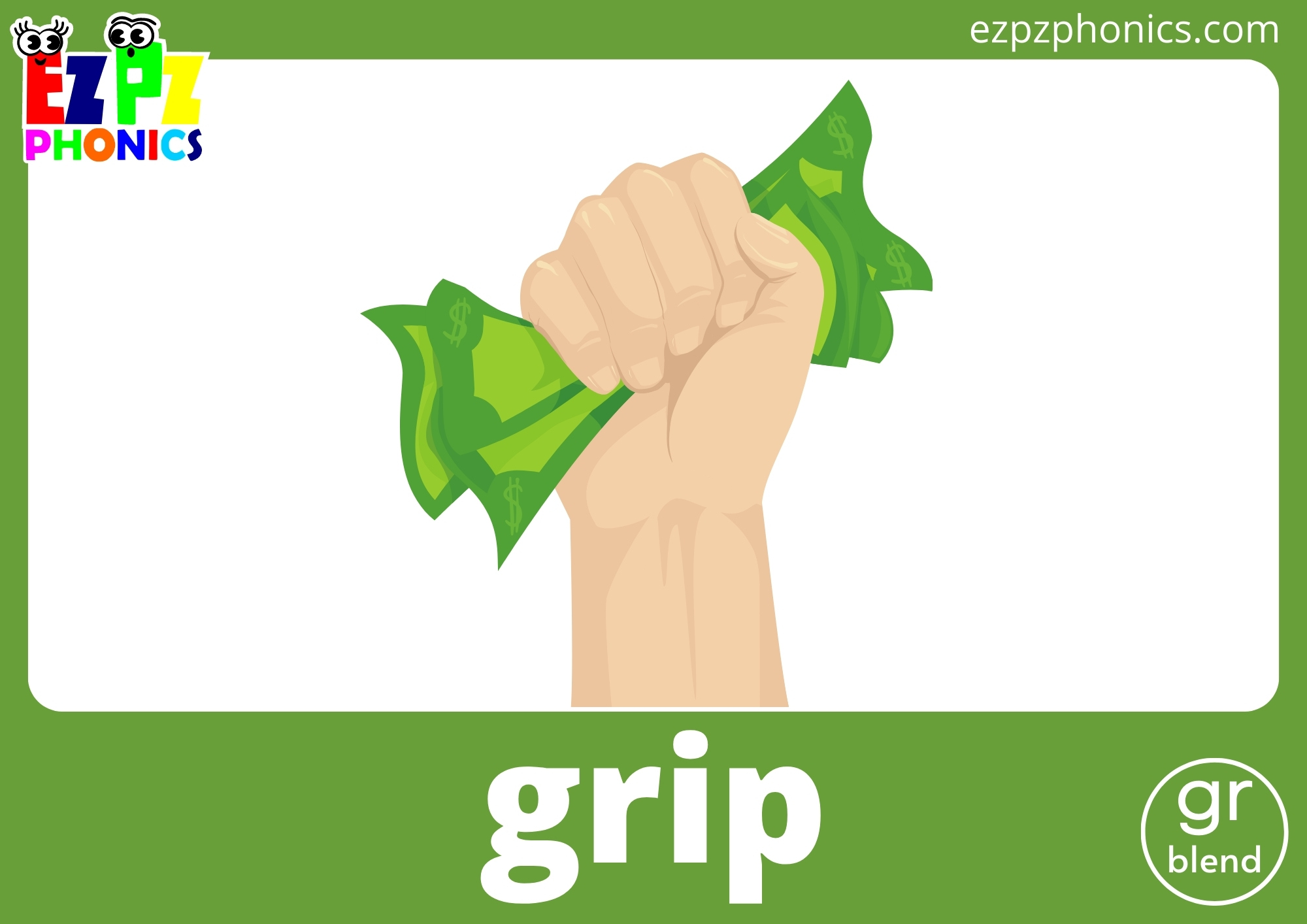 GR Blends Phonics Flashcards with Images and Words Download Free ...