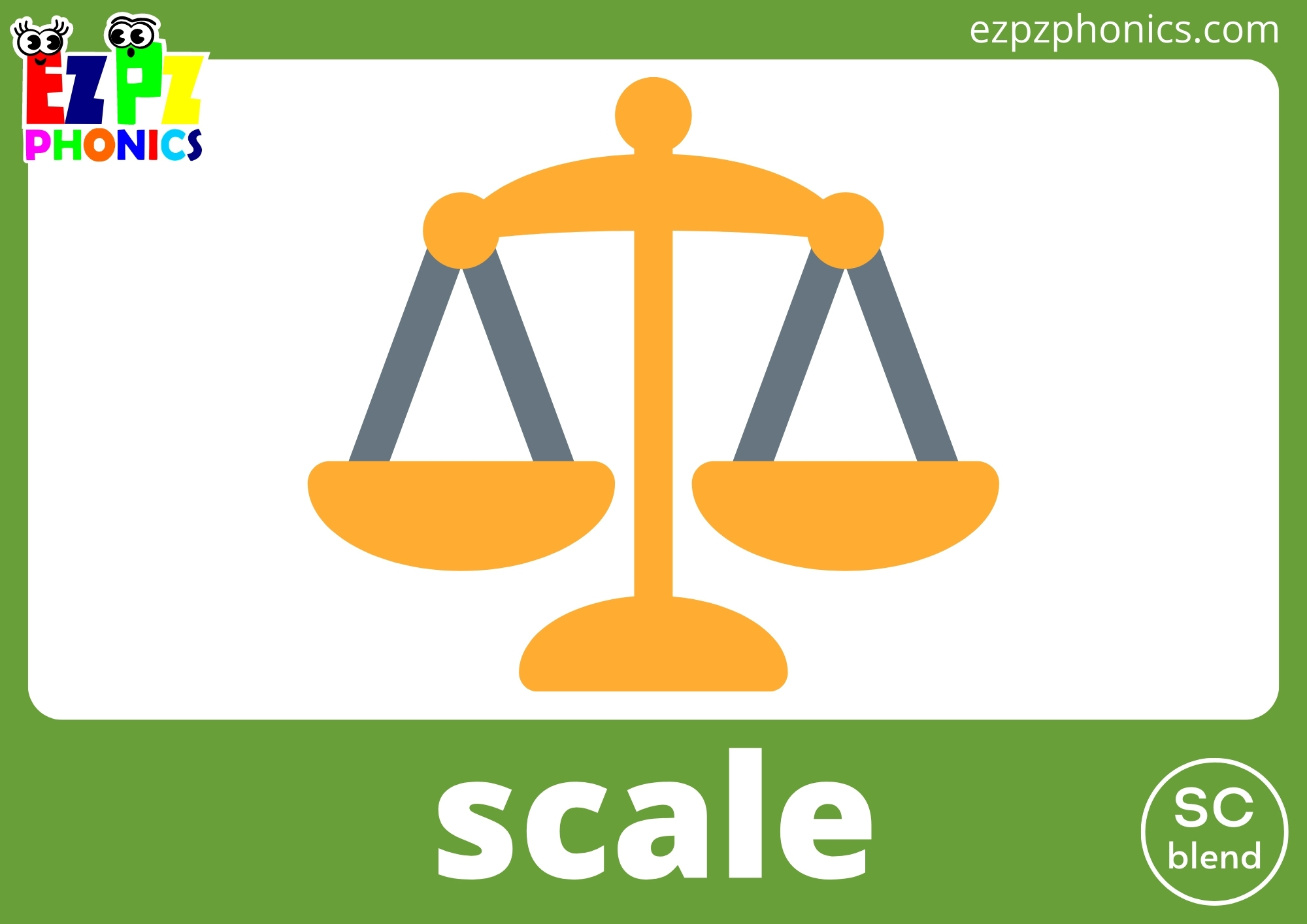 SC Blends Phonics Flashcards with Images and Words Download Free ...