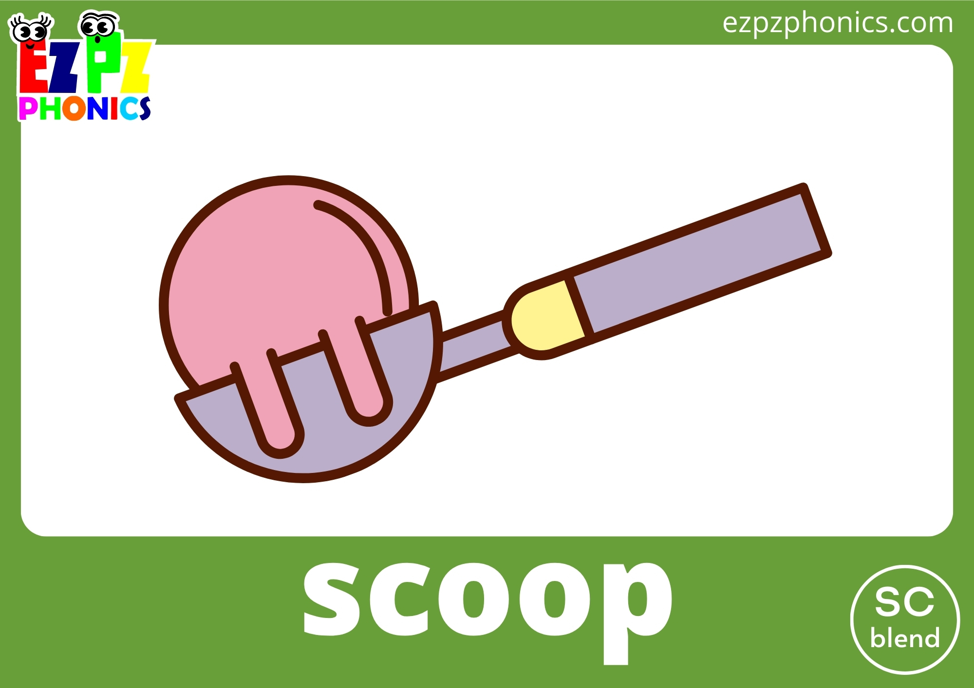 SC Blends Phonics Flashcards with Images and Words Download Free ...