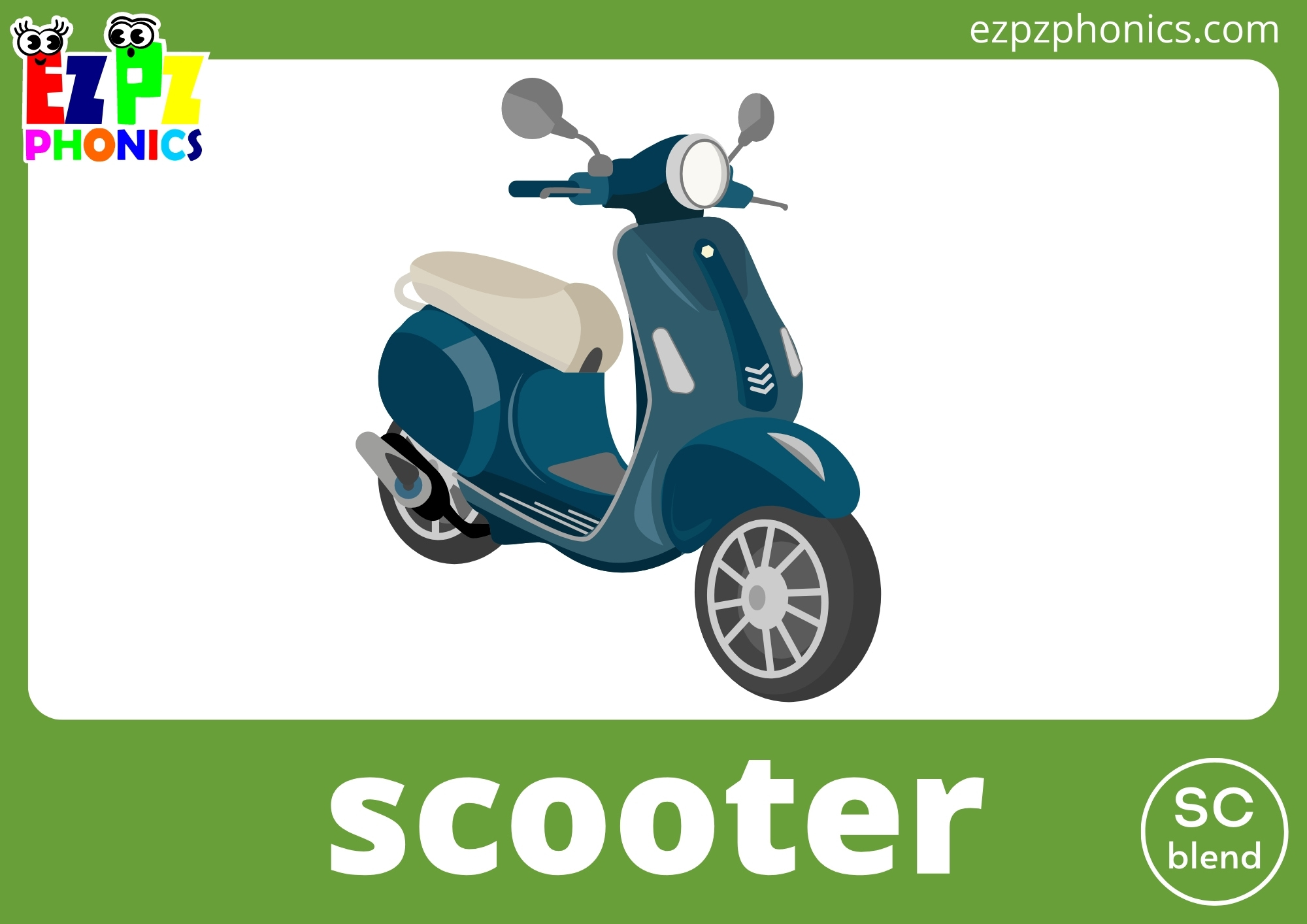 SC Blends Phonics Flashcards with Images and Words Download Free ...