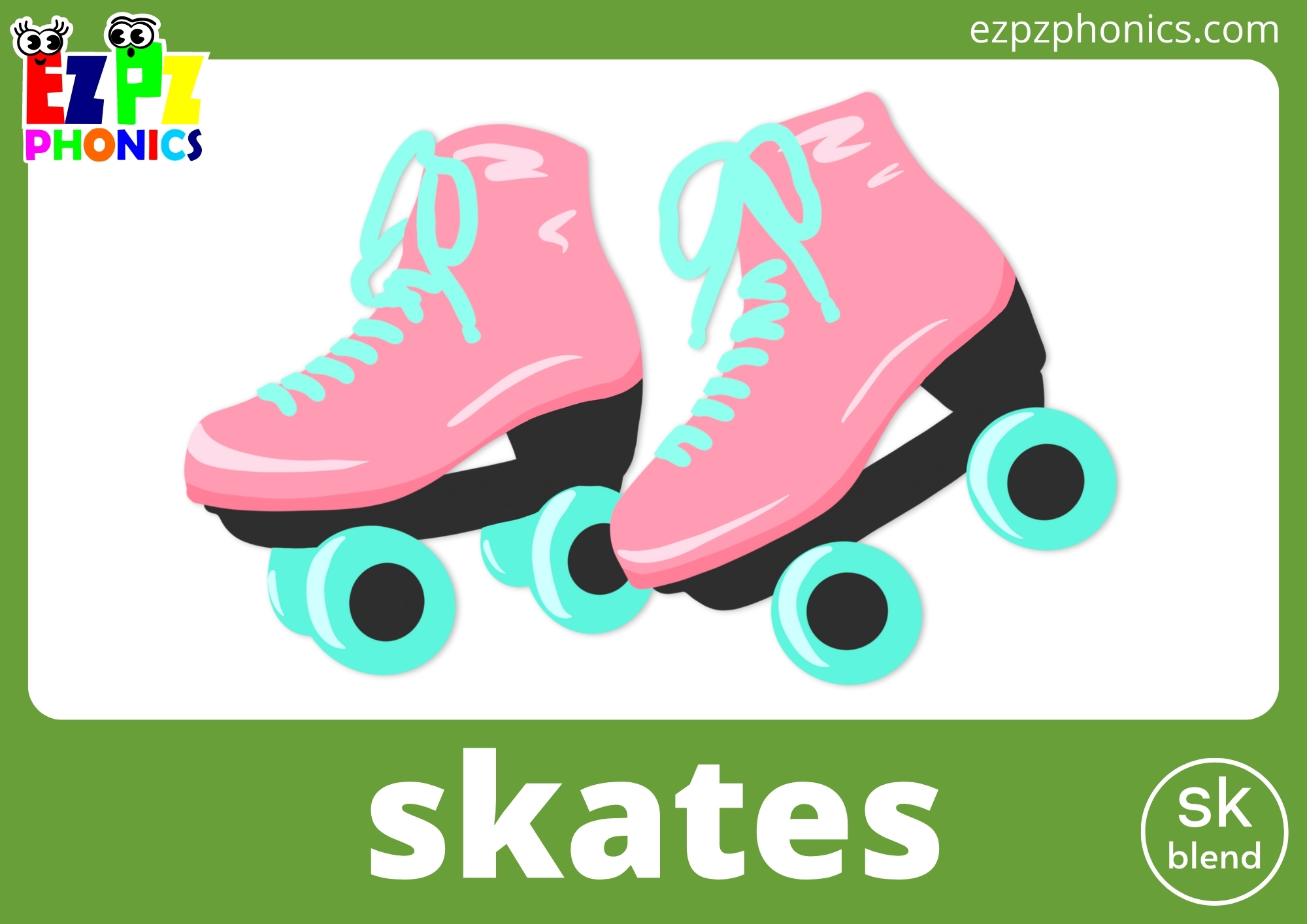 SK Blends Phonics Flashcards with Images and Words Download Free ...