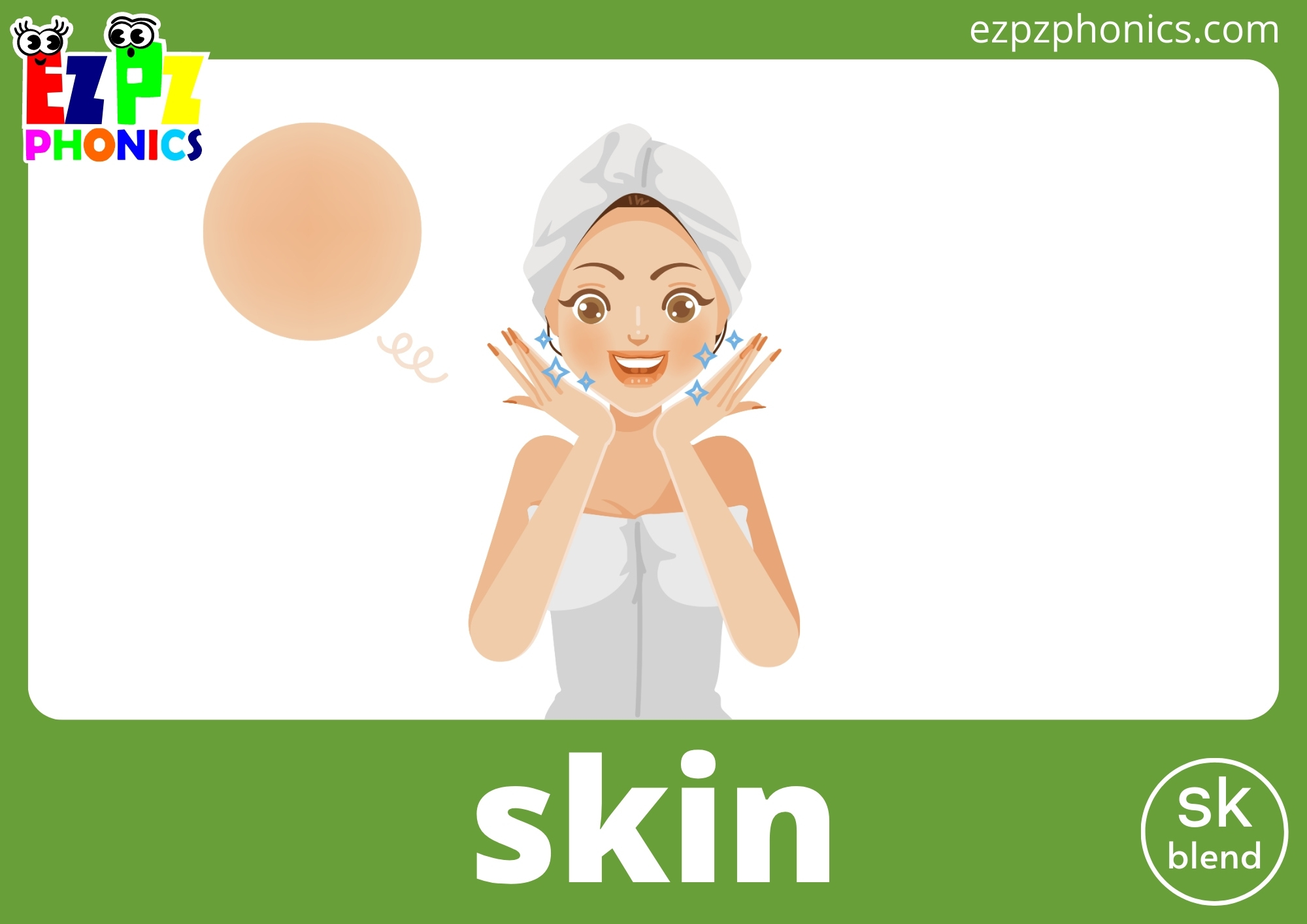 SK Blend Phonics Flashcards - ezpzphonics.com