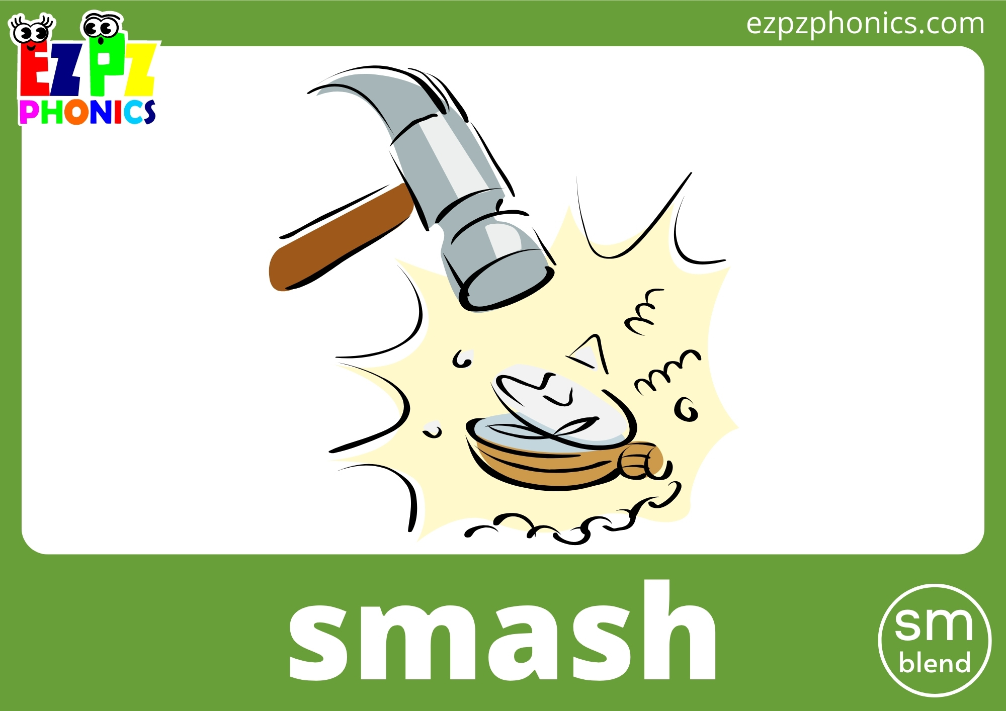 SM Blend Phonics Flashcards - ezpzphonics.com