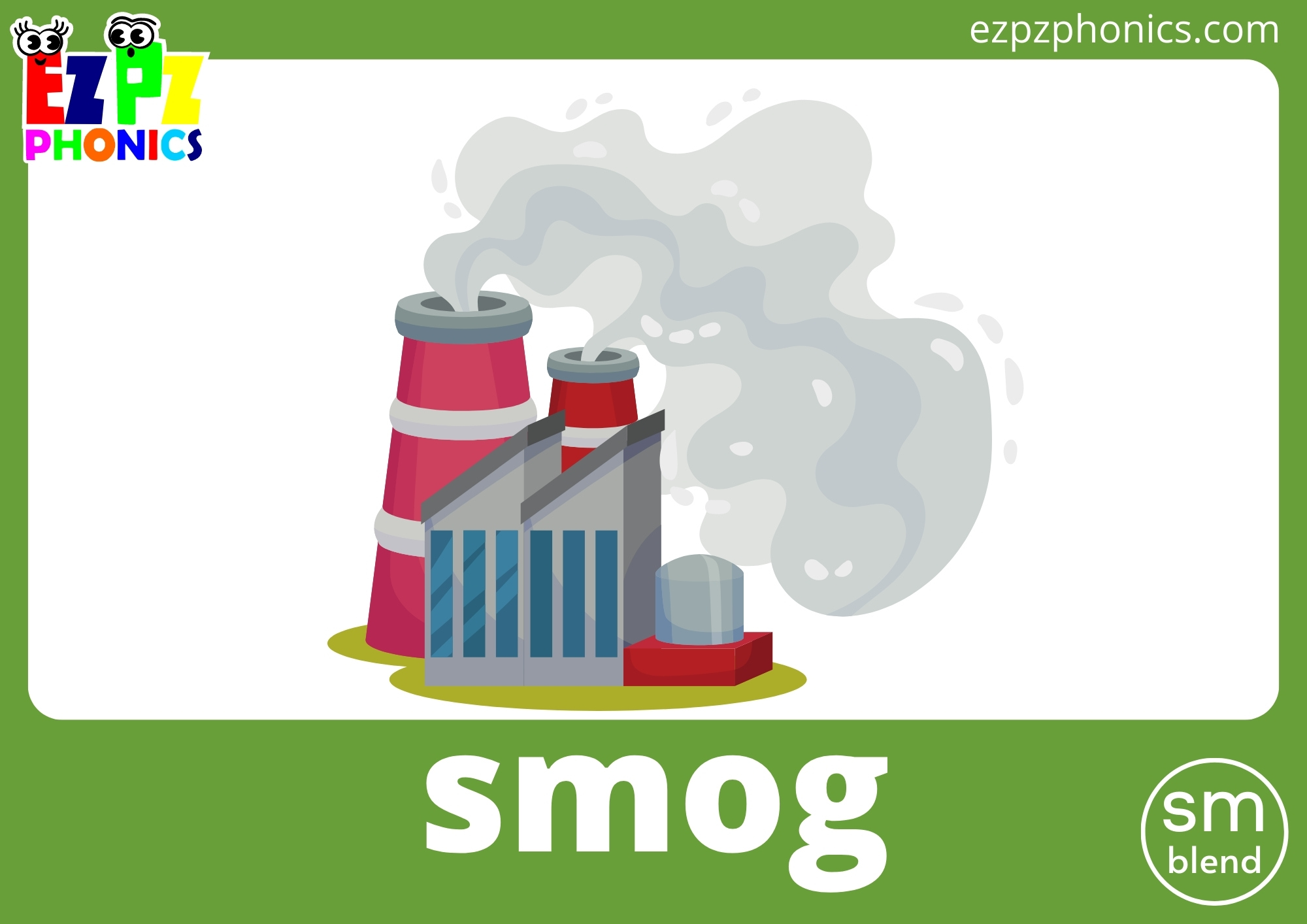 SM Blends Phonics Flashcards with Images and Words Download Free ...