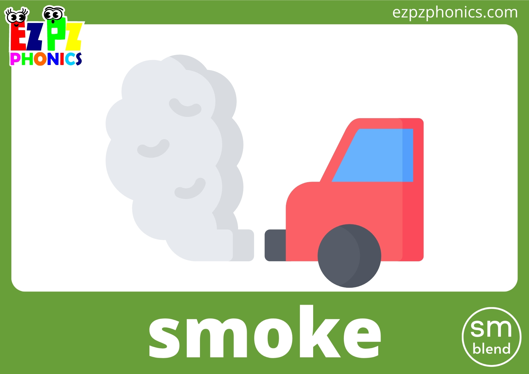 SM Blends Phonics Flashcards with Images and Words Download Free ...