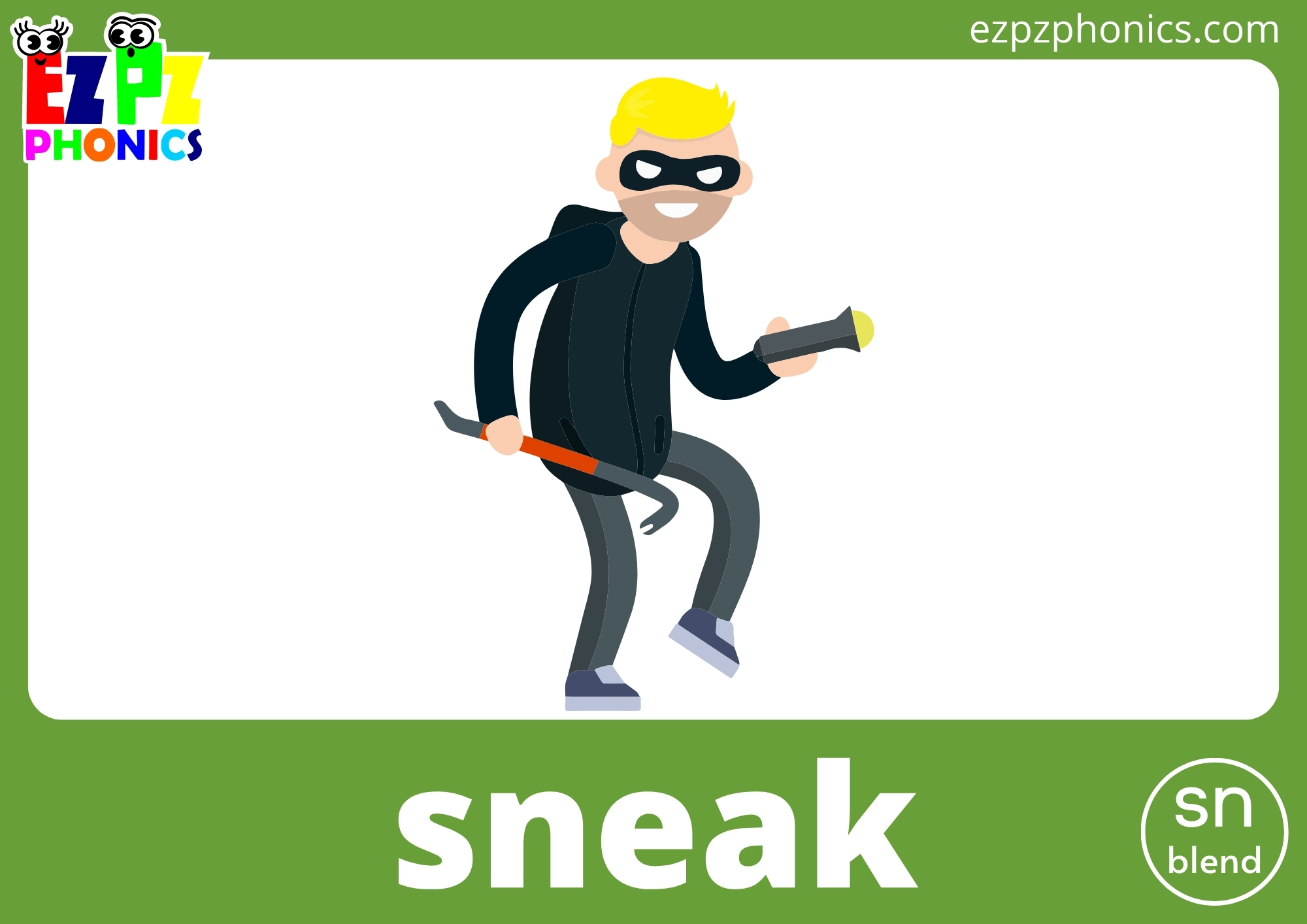 SN Blends Phonics Flashcards with Images and Words Download Free ...