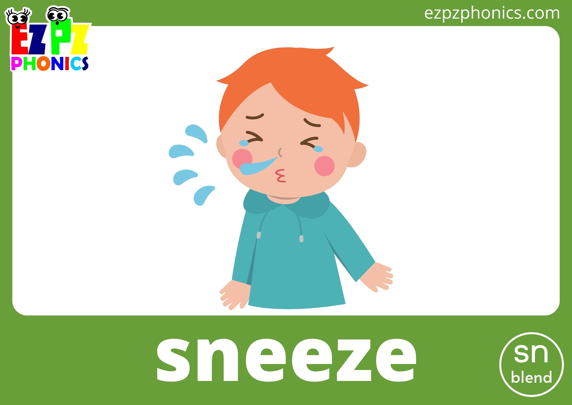 SN Blends Phonics Flashcards with Images and Words Download Free ...