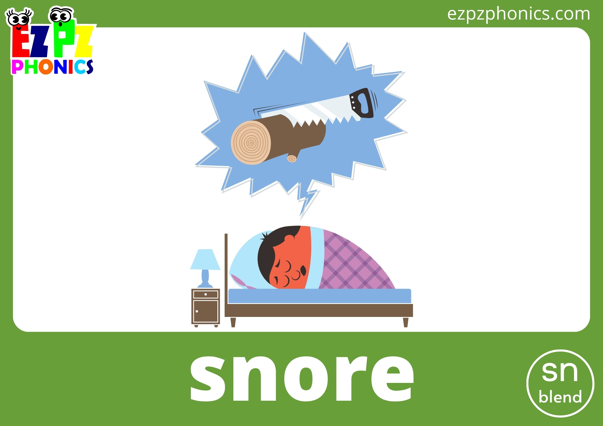 SN Blend Phonics Flashcards - ezpzphonics.com