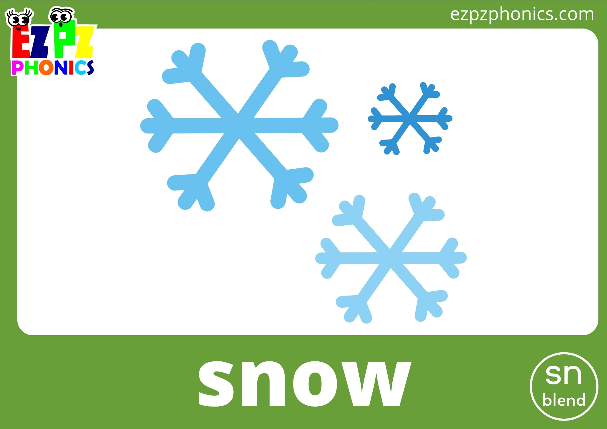 SN Blend Phonics Flashcards - ezpzphonics.com