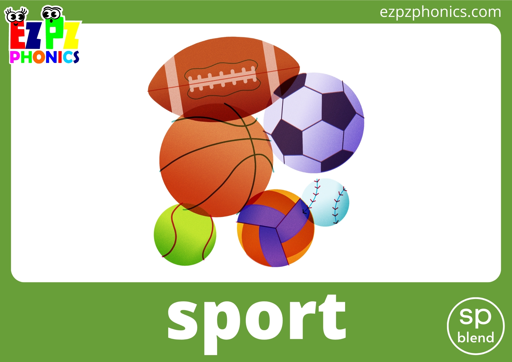 SP Blends Phonics Flashcards with Images and Words Download Free ...