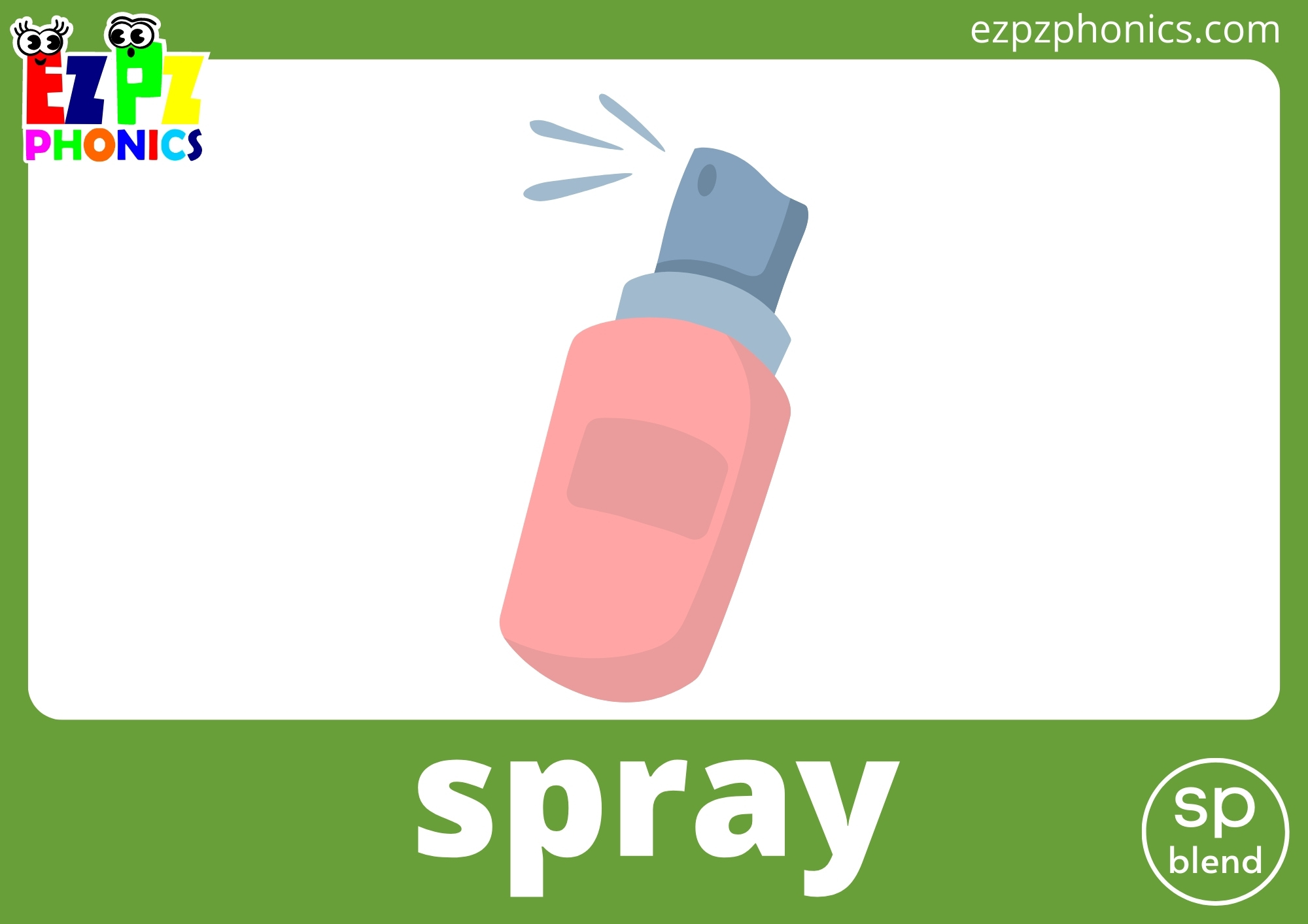 SP Blend Phonics Flashcards - ezpzphonics.com