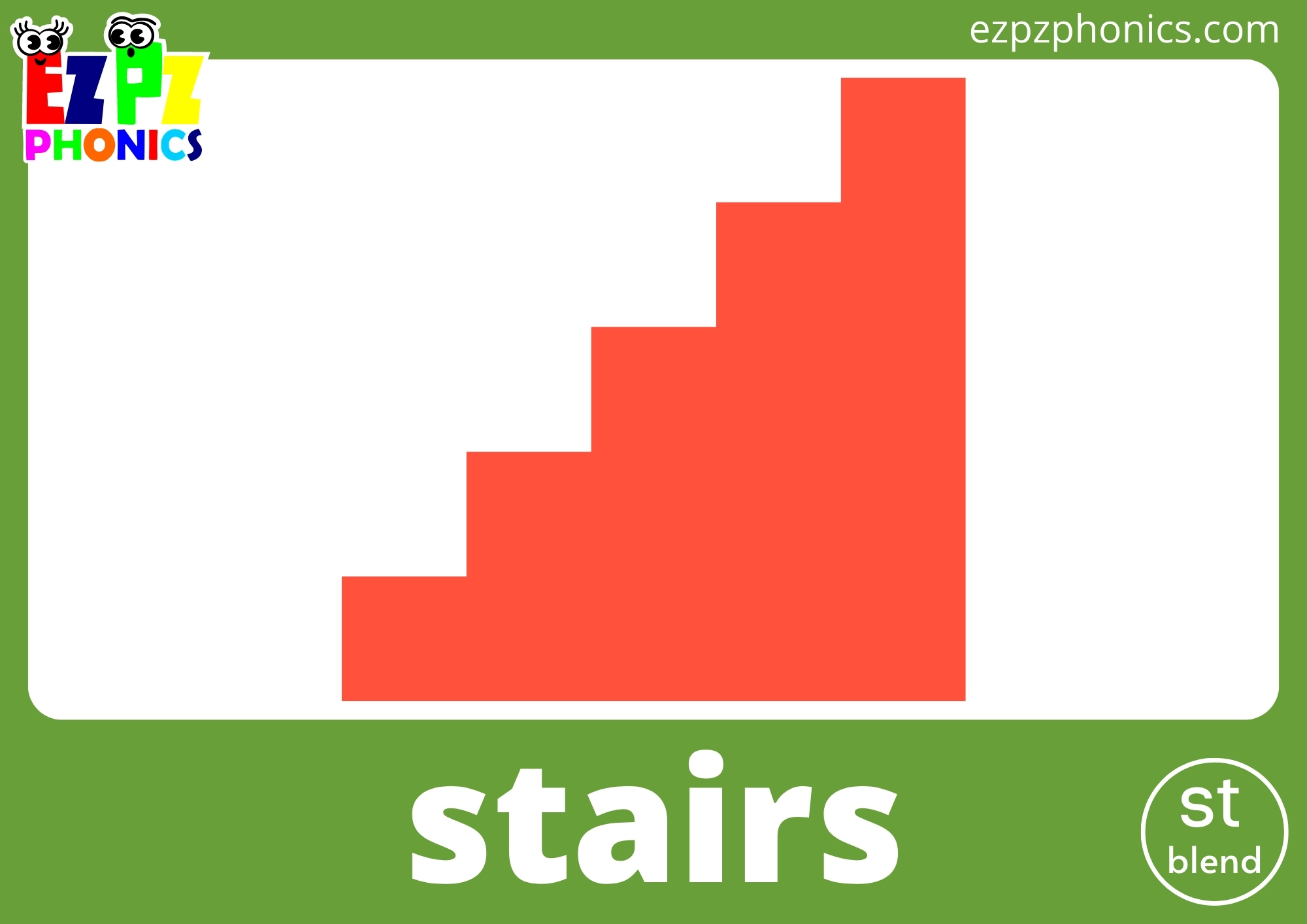 ST Blend Phonics Flashcards - ezpzphonics.com