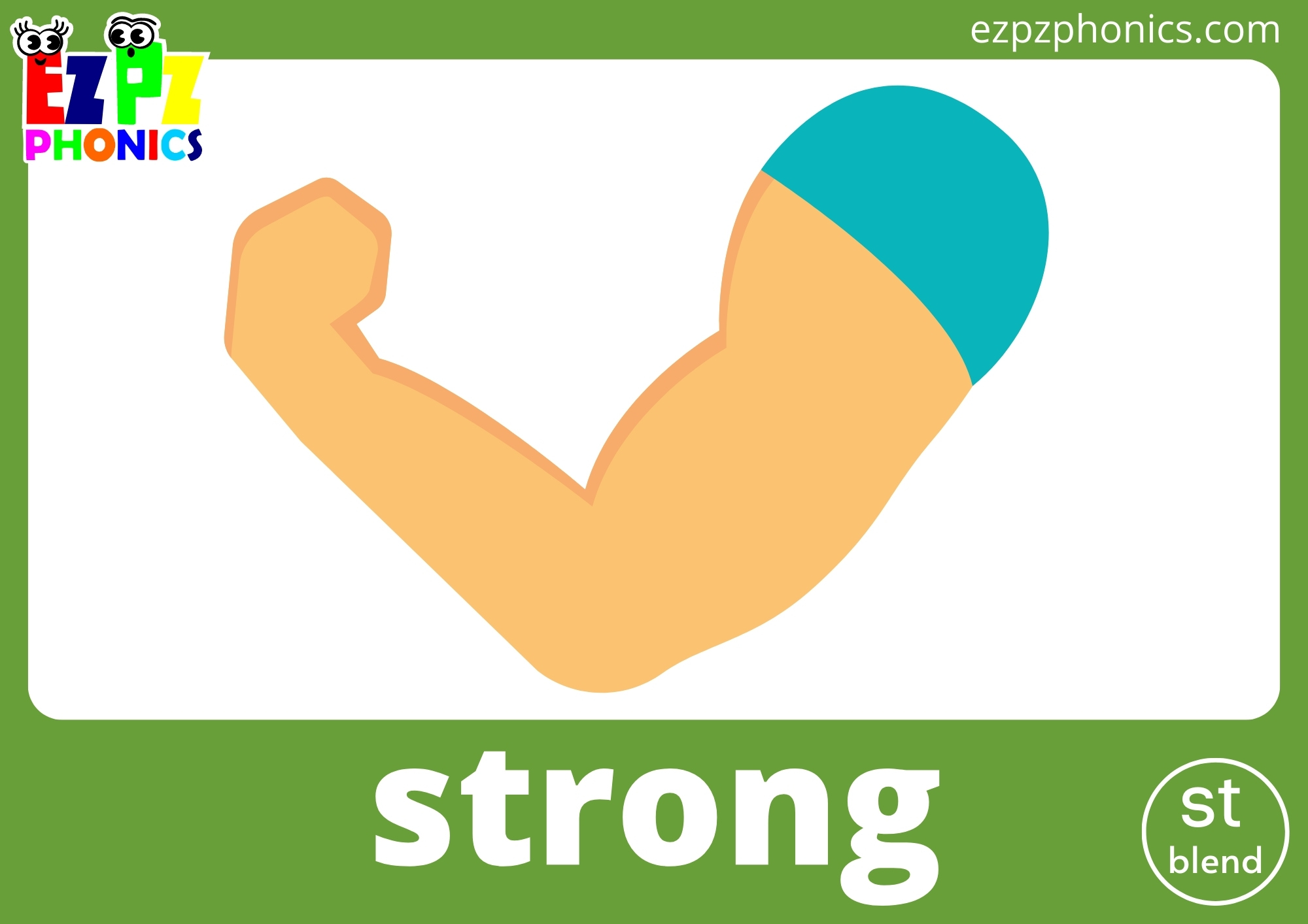 ST Blend Phonics Flashcards - ezpzphonics.com