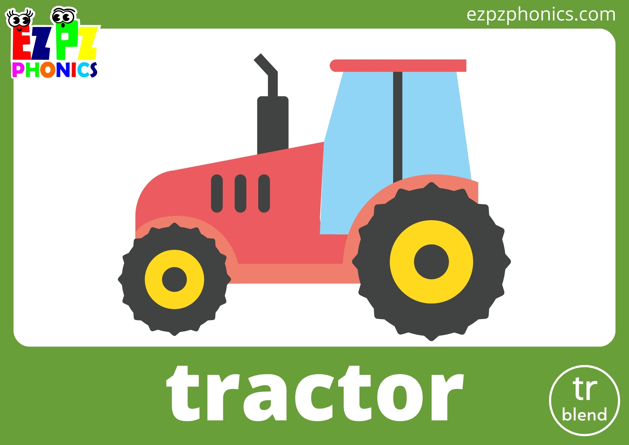 TR Blends Phonics Flashcards with Images and Words Download Free ...