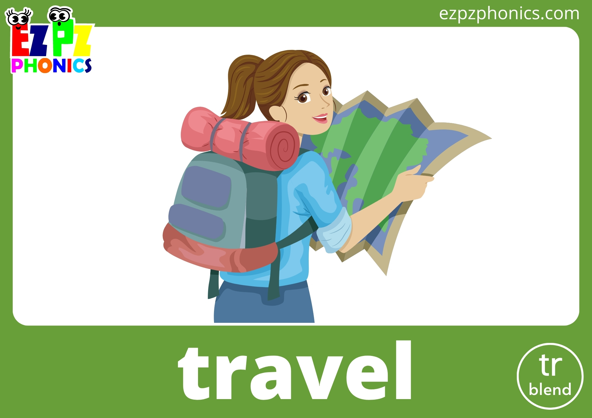 TR Blends Phonics Flashcards with Images and Words Download Free ...