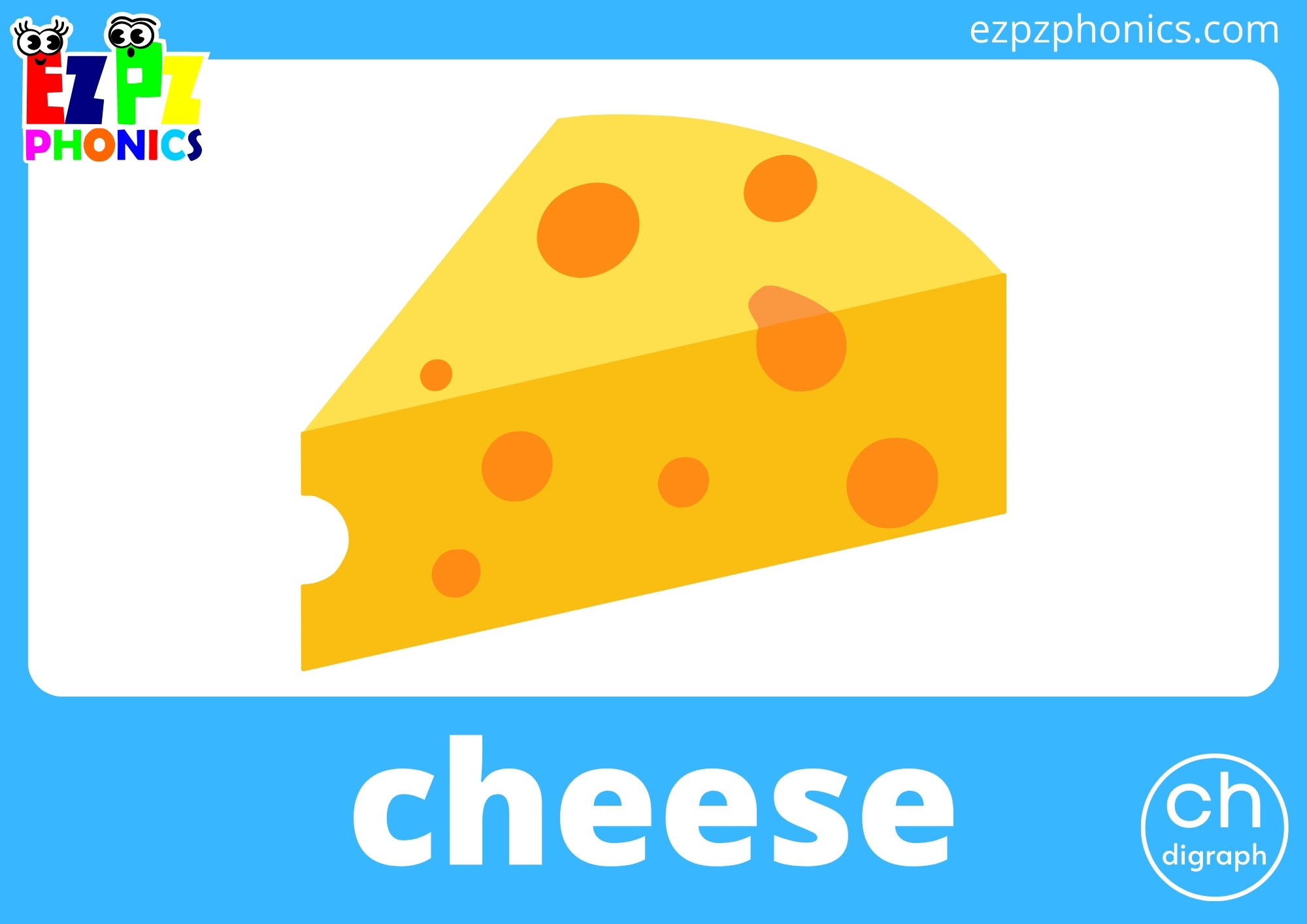 CH Digraphs Phonics Flashcards with Images and Words Download Free ...