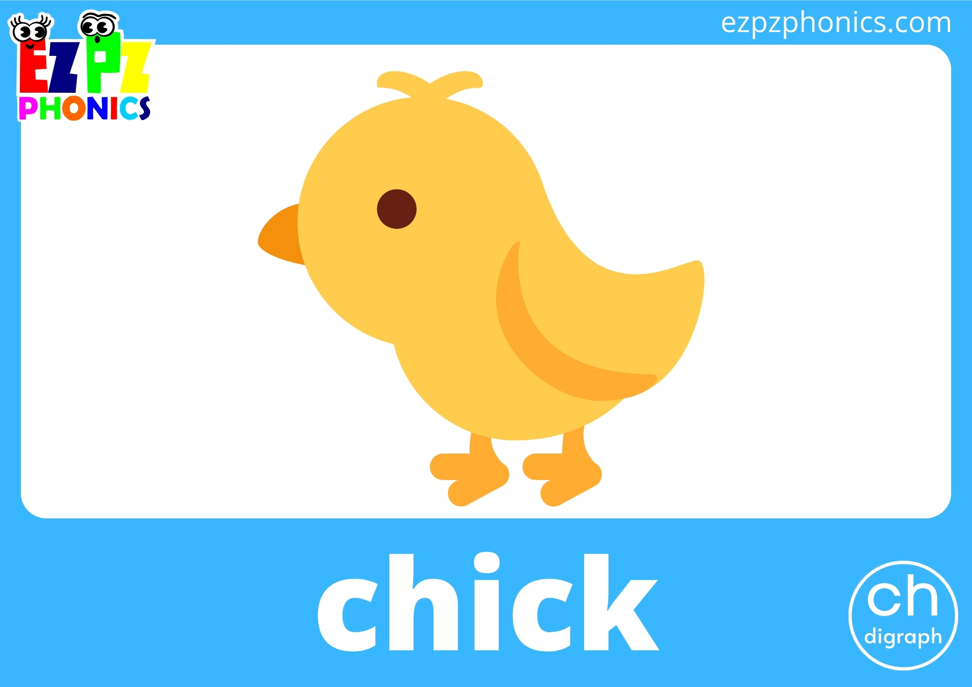 CH Digraphs Phonics Flashcards with Images and Words Download Free ...