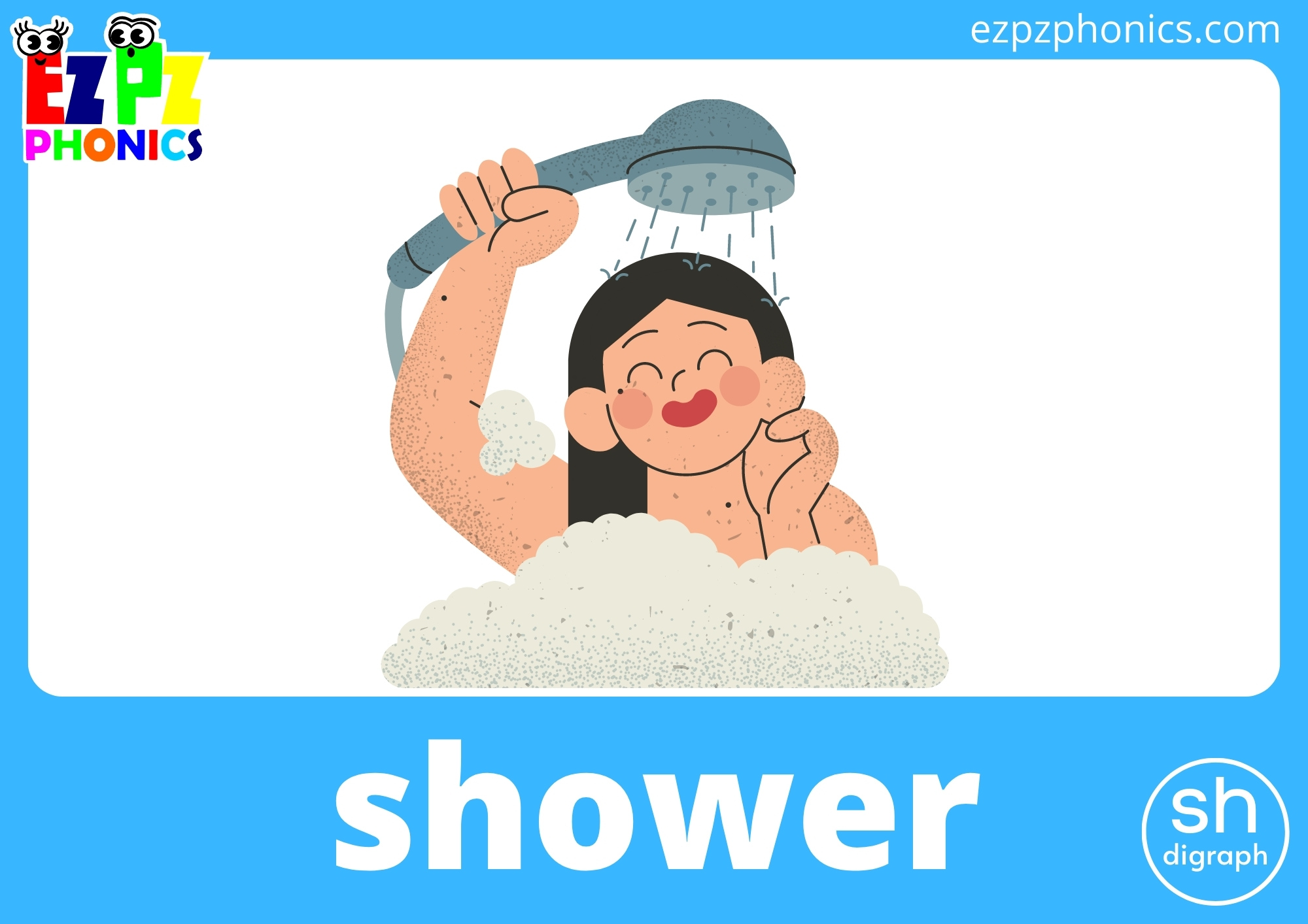 SH Digraphs Phonics Flashcards with Images and Words Download Free ...