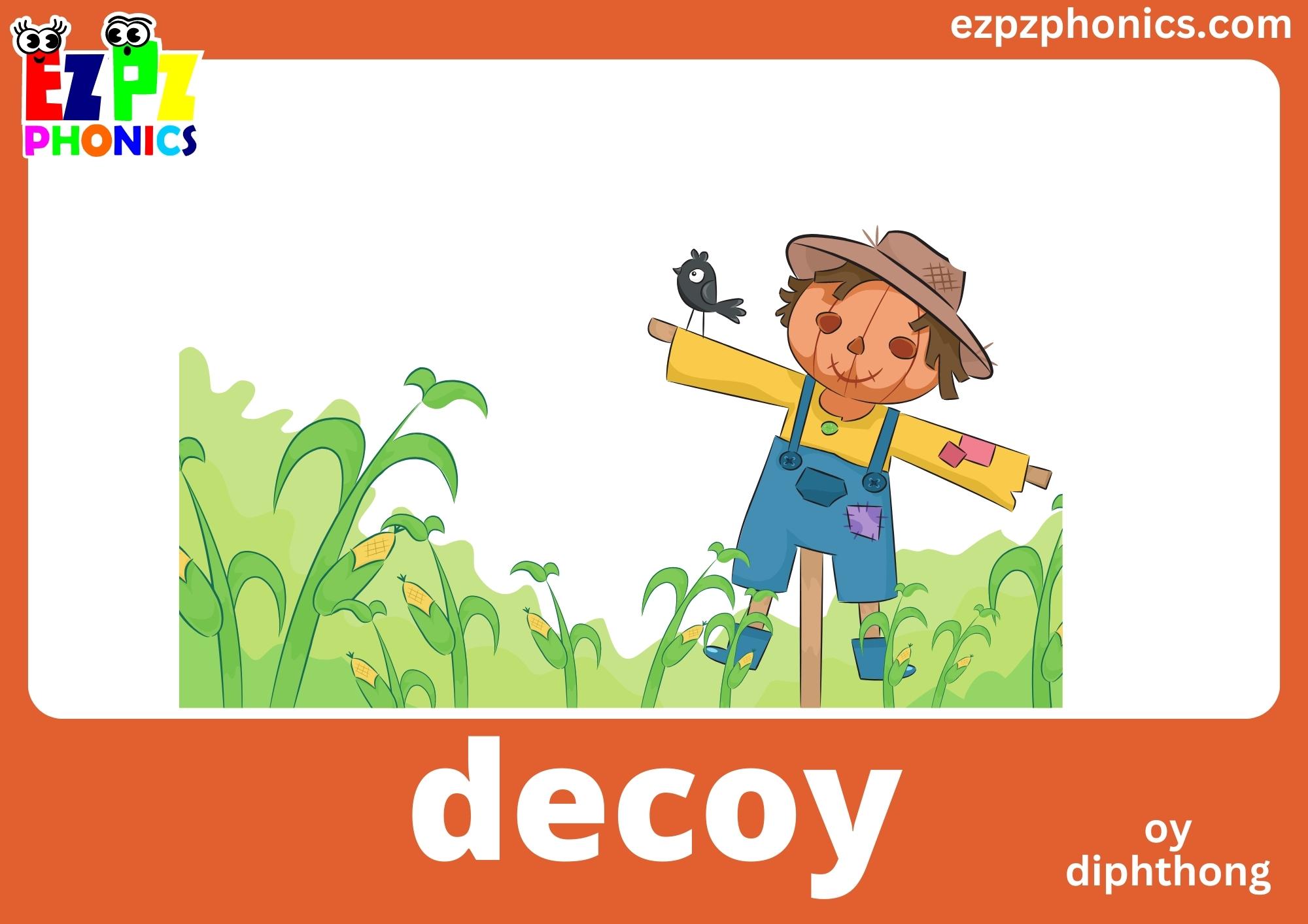 OY Diphthong Words Phonics Flashcards with Images and Words Free ...