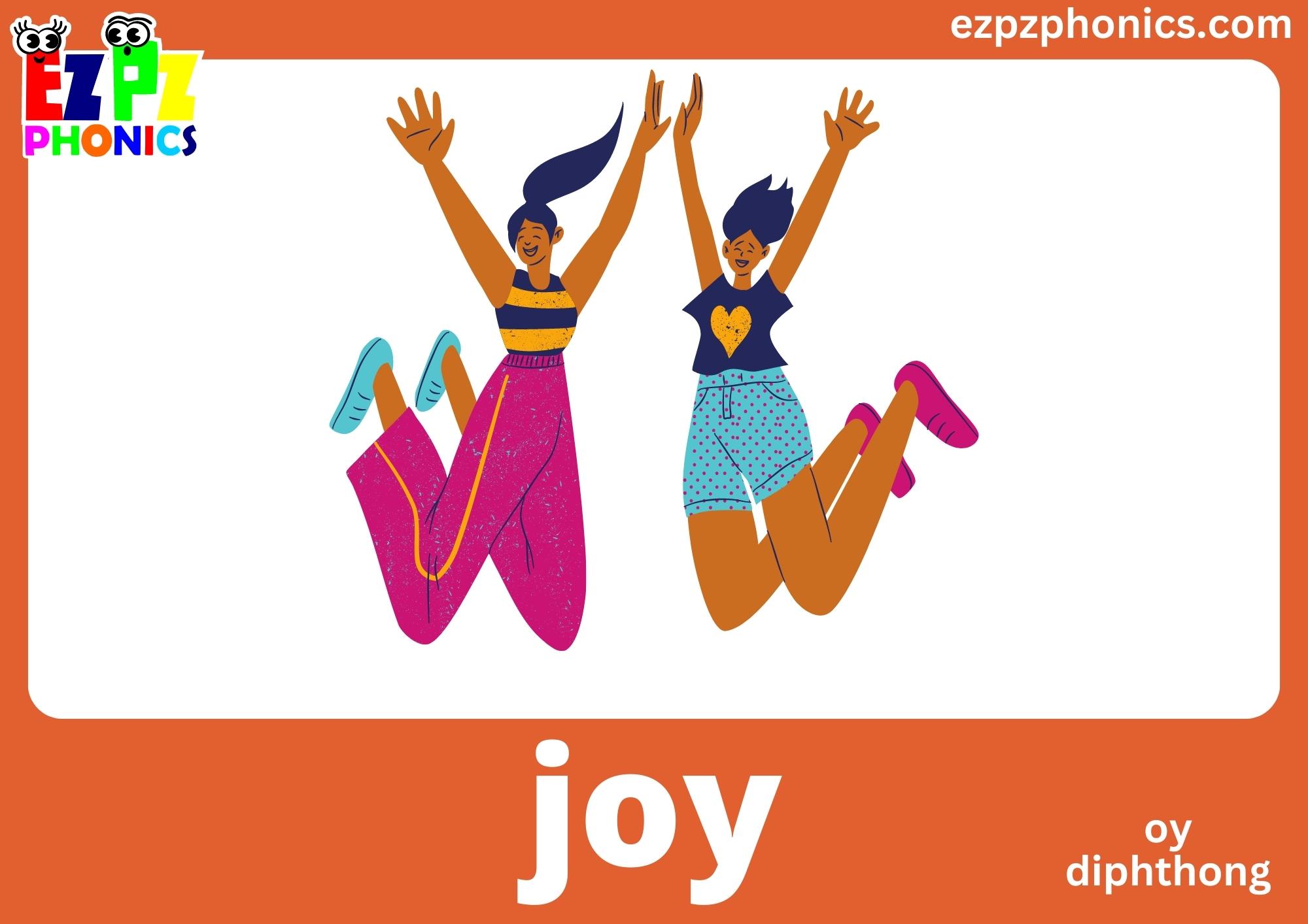 OY Diphthong Words Phonics Flashcards with Images and Words Free ...