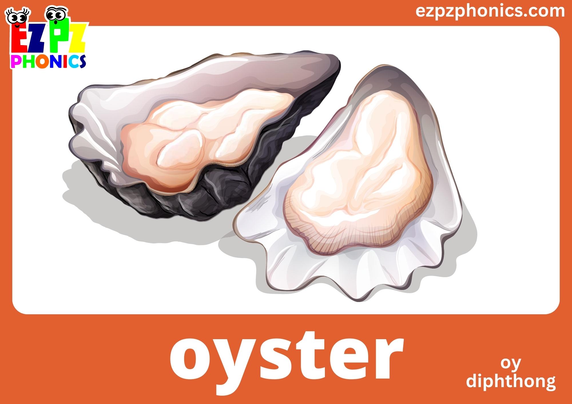 OY Diphthong Words Phonics Flashcards with Images and Words Free ...