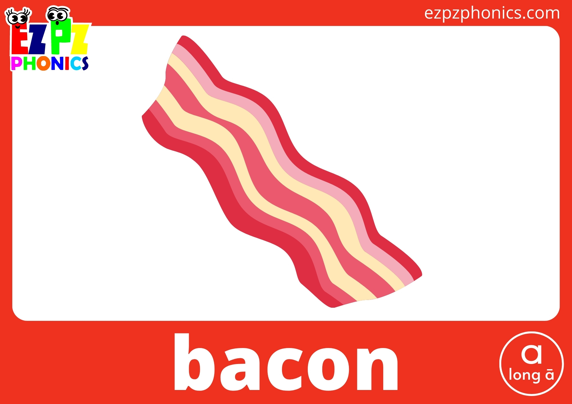 a Words Long A Vowel Sounds Flashcards with Words and Images Phonics ...