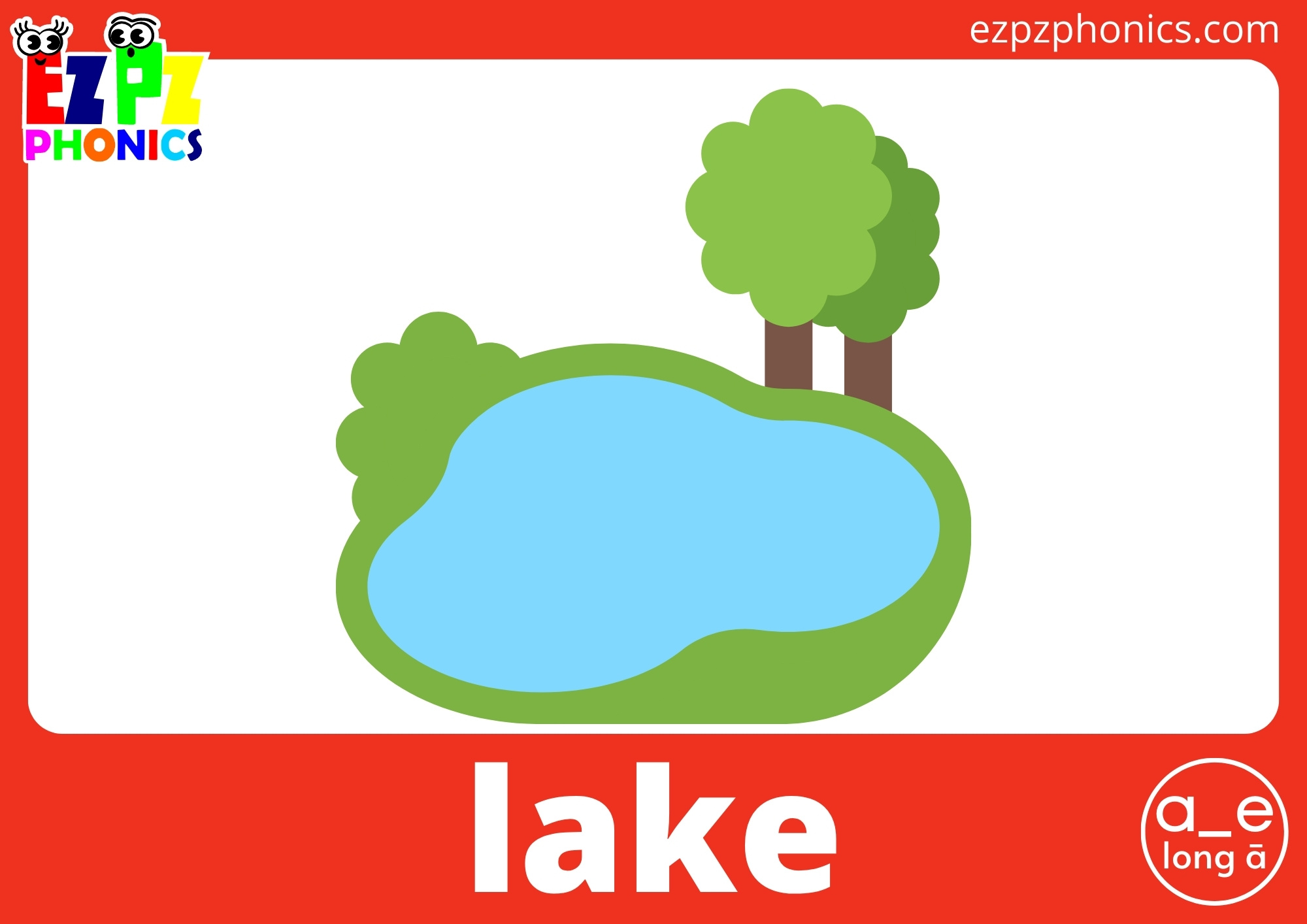a_e Words Long A Vowel Sounds Flashcards with Words and Images Phonics ...