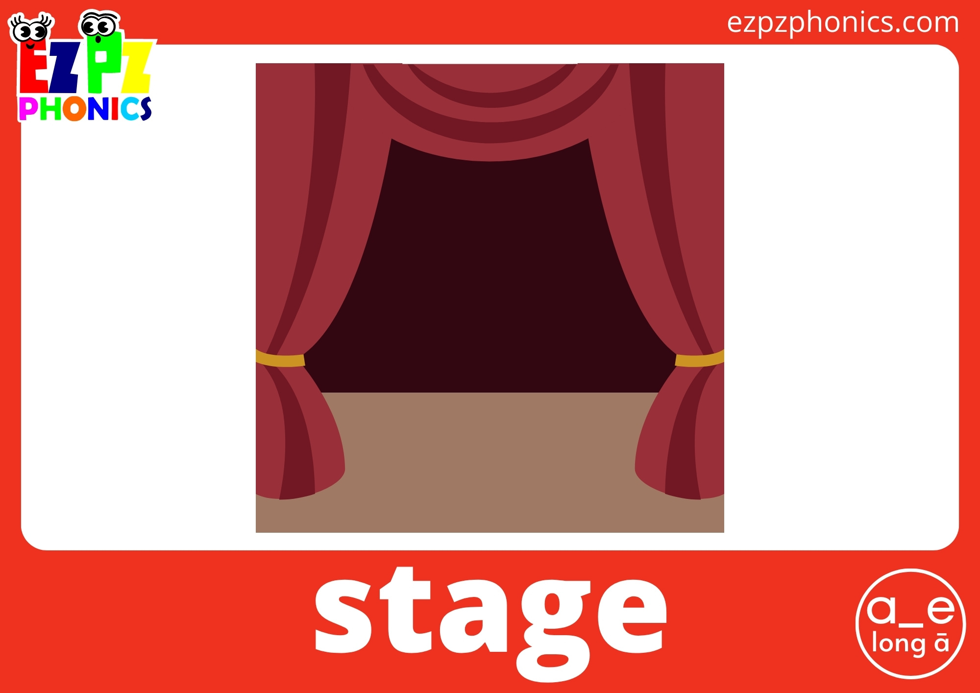 a_e Words Long A Vowel Sounds Flashcards with Words and Images Phonics ...